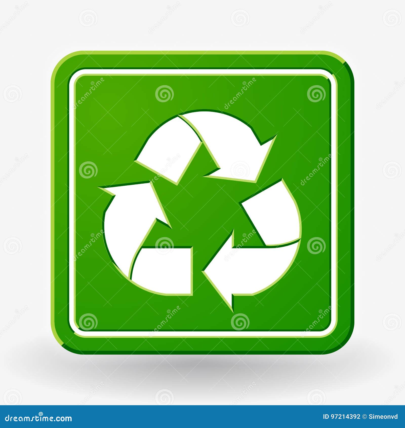 Recycled And Packaging Symbol. Sign For Cargo Vector Illustration ...