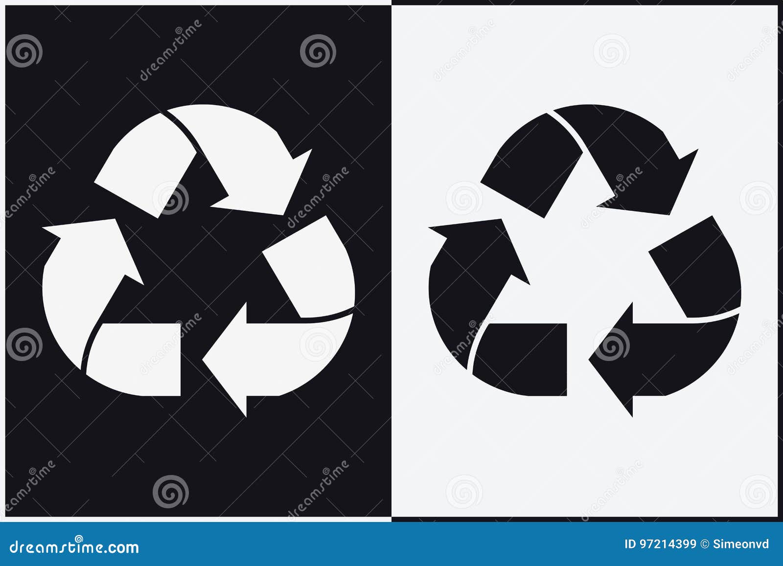Recycled and Packaging Symbol. Sign for Cargo Stock Vector ...