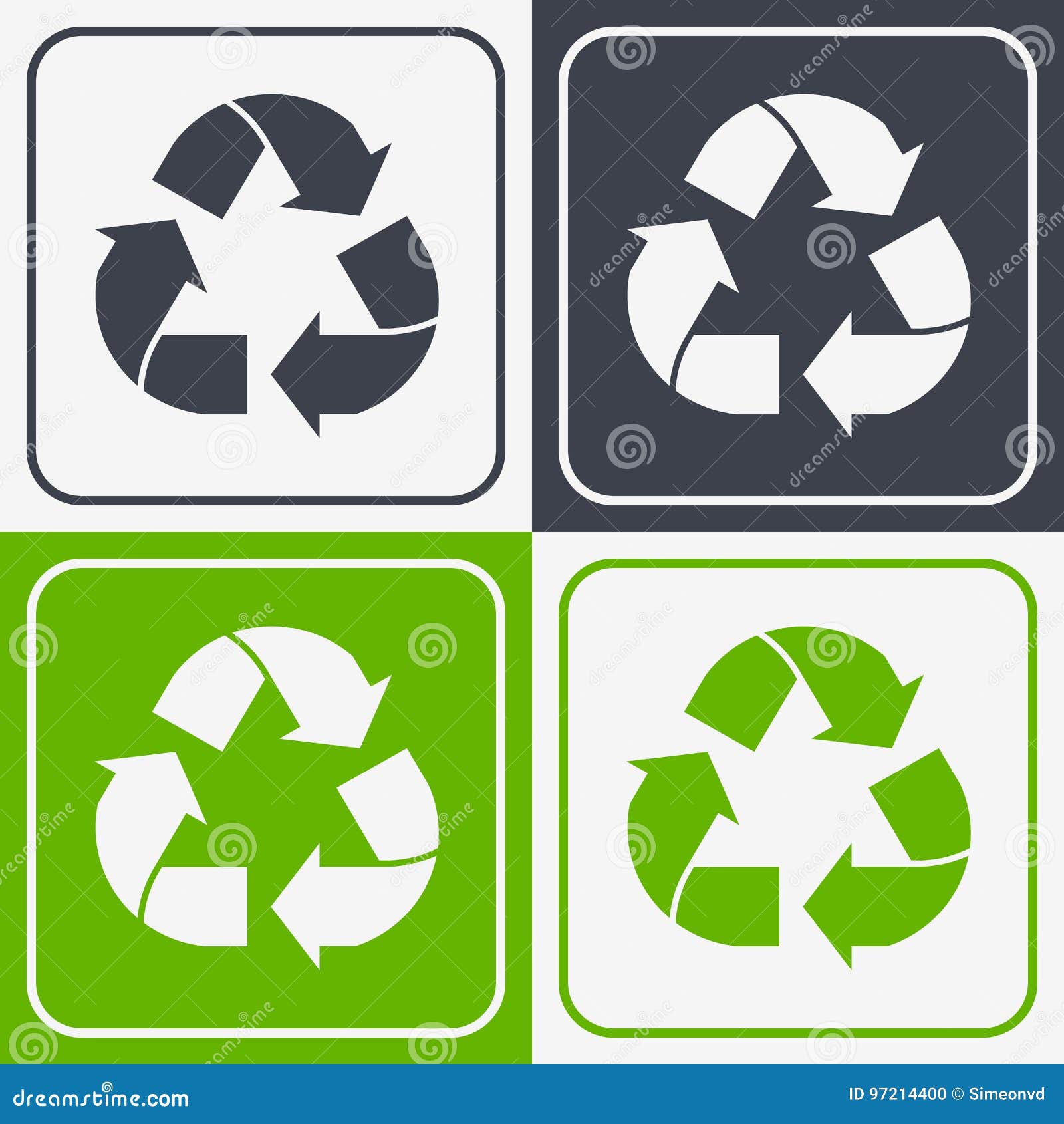 Recycled And Packaging Symbol. Sign For Cargo Vector Illustration ...