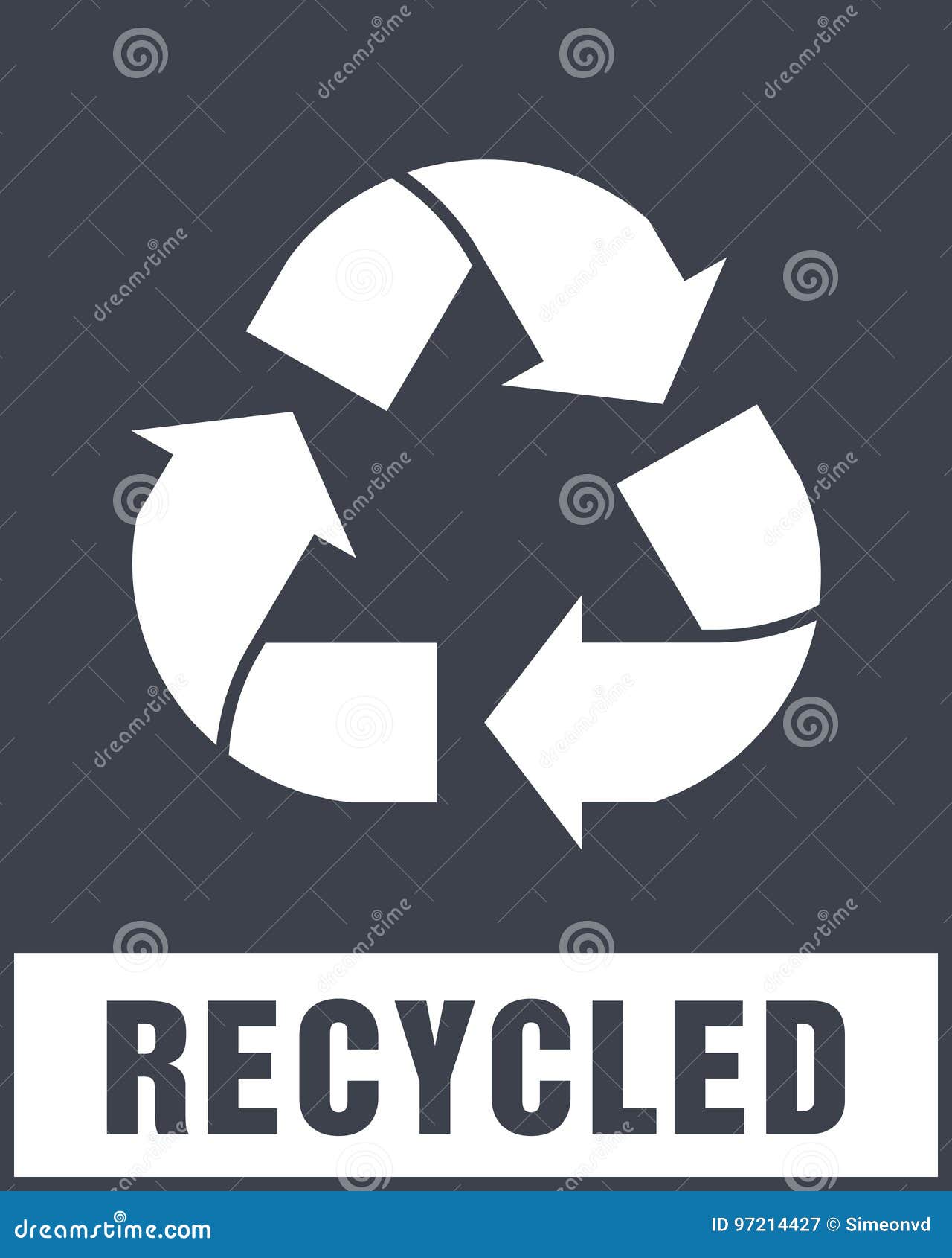 Recycled And Packaging Symbol. Sign For Cargo Cartoon Vector ...