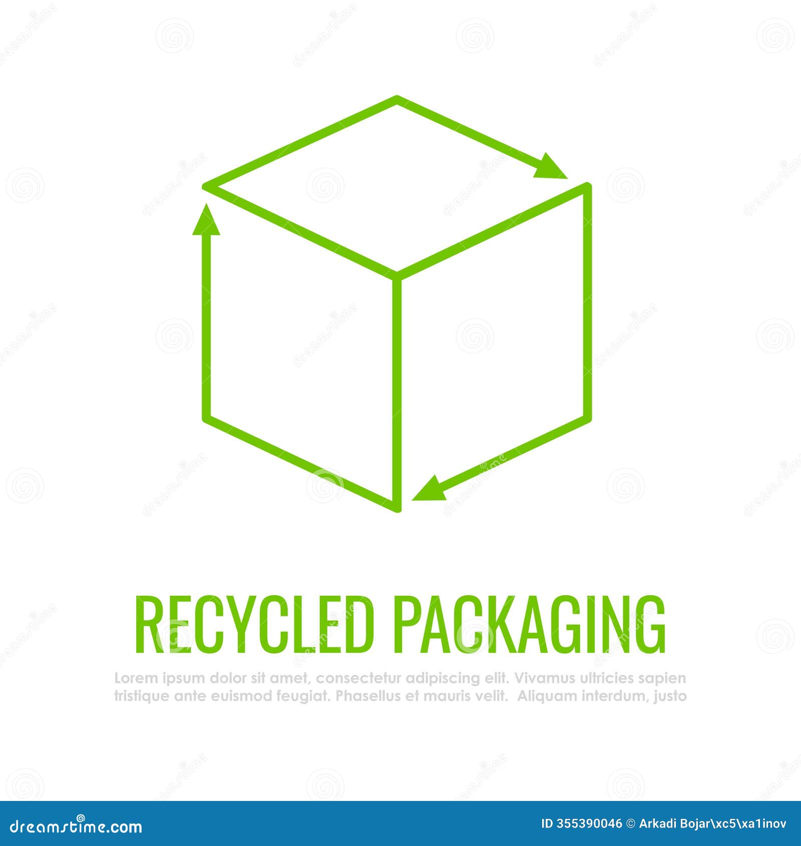 Recycled Packaging Waste On A Worn Wooden Desk USPS Label And ...