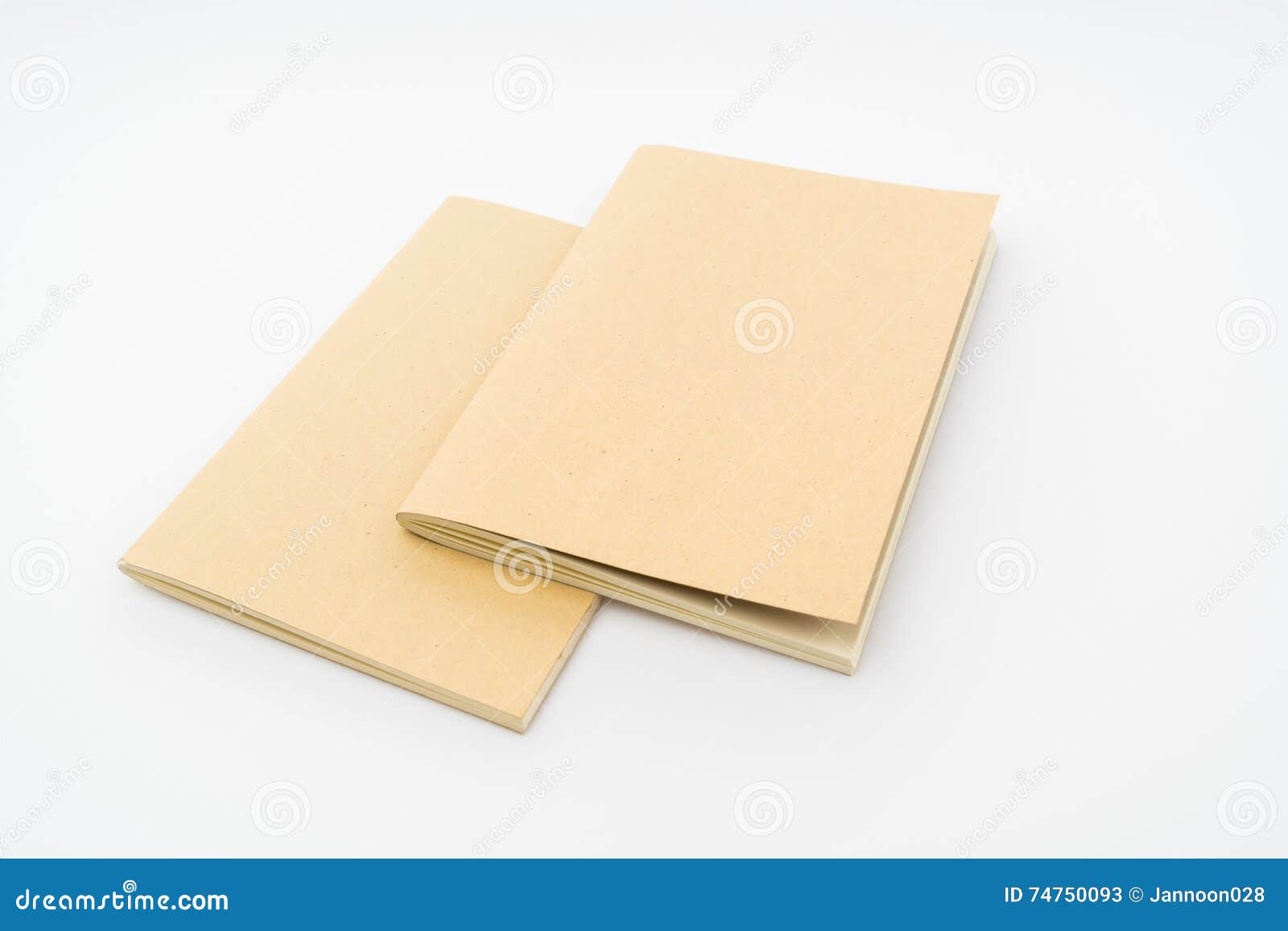 Recycled Paper Book on White Background . Stock Image - Image of page ...