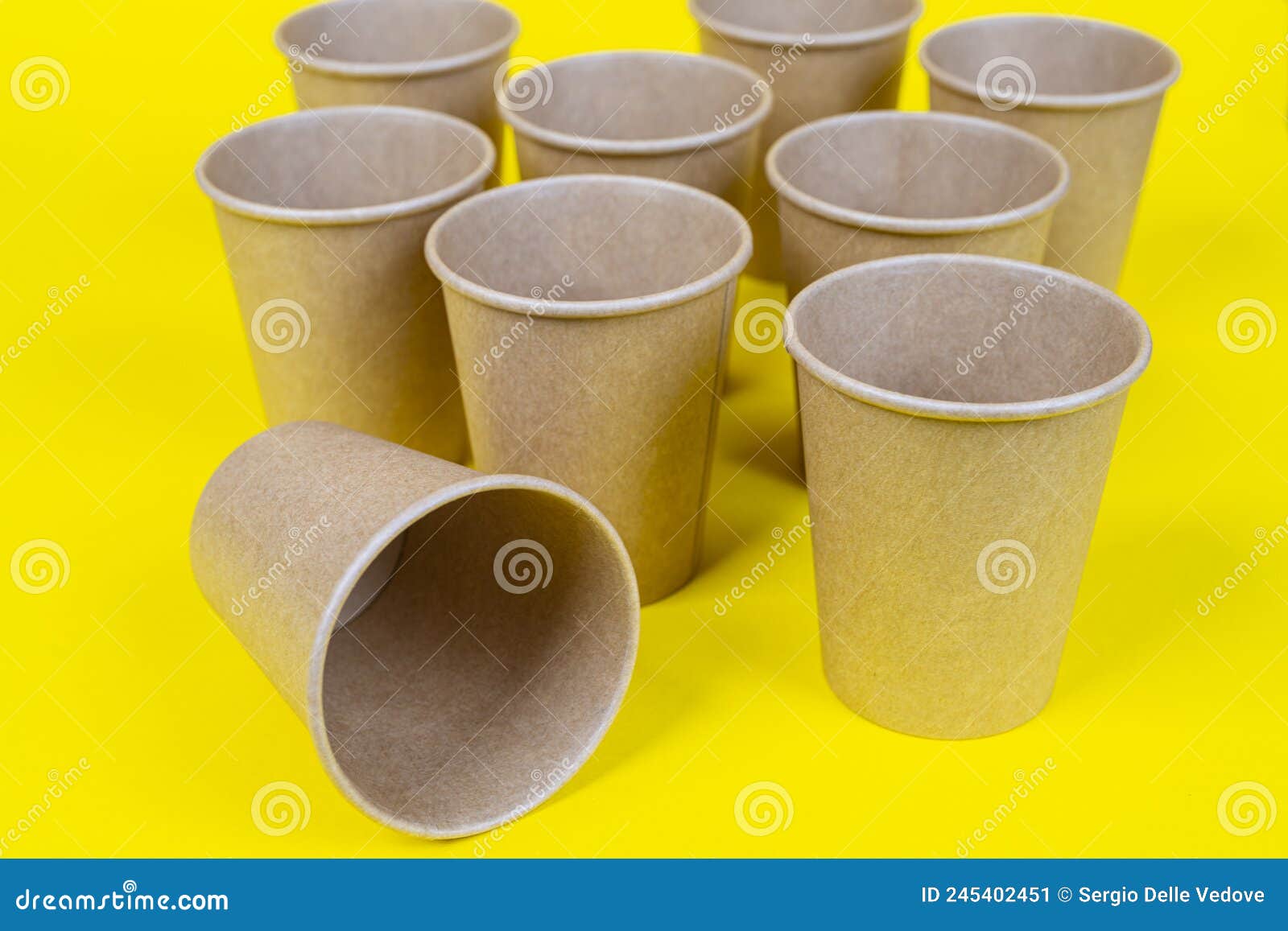 Recycled paper cups stock image. Image of cardboard - 245402451