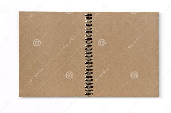 Recycled Paper Notebook Front Cover Isolate Stock Image - Image of idea ...