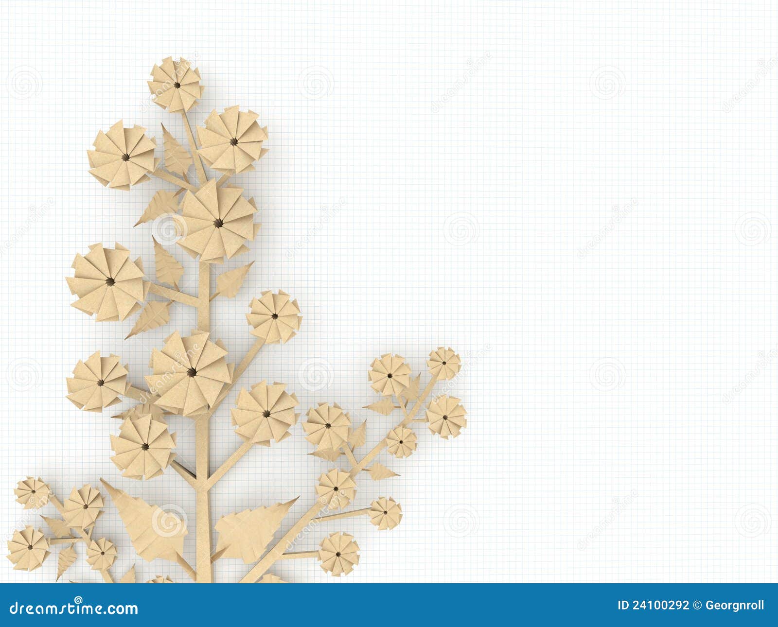 Origami Flower Background Vector Illustration | CartoonDealer.com #41384040