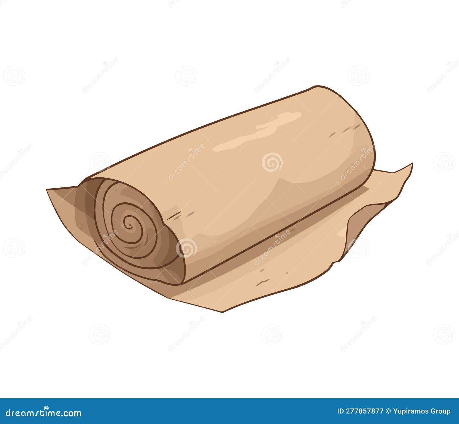 Recycled paper roll stock vector. Illustration of brown - 277857877