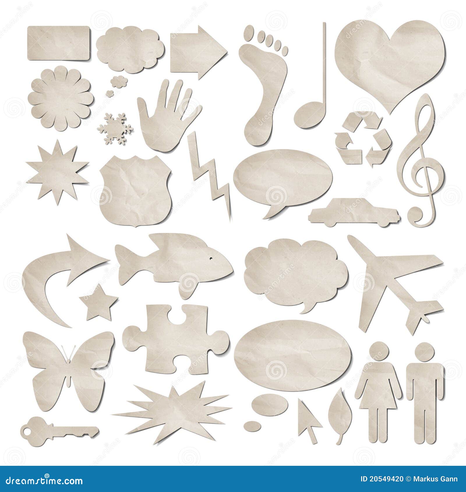 Recycled paper stickers stock illustration. Illustration of recycled ...