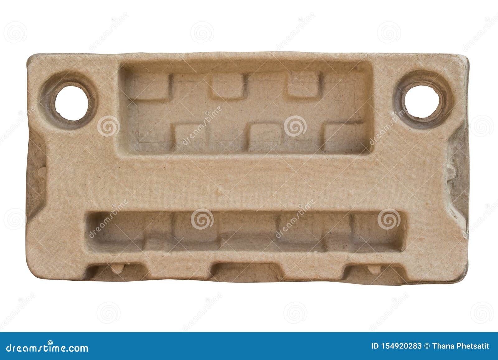 Recycled Paper Tray Packaging Stock Image - Image of white, material ...