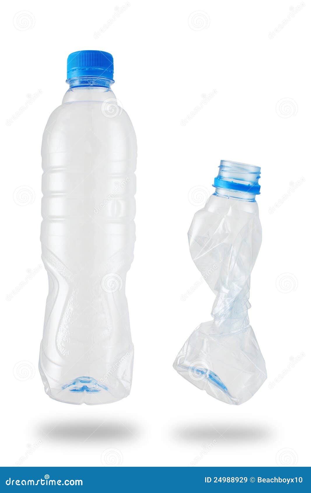 Recycled Plastic Bottle on White Background. Stock Image - Image of ...