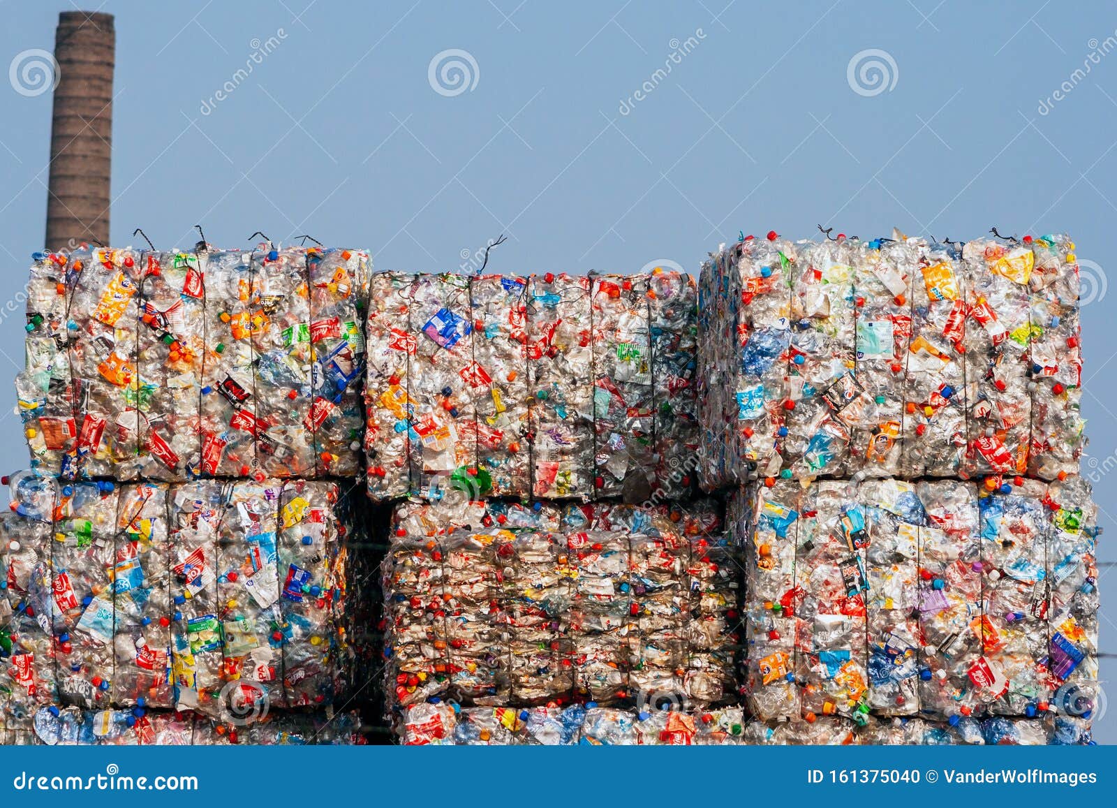 Recycled Plastic Bottles In Bales Editorial Image Image Of Built Flat 161375040
