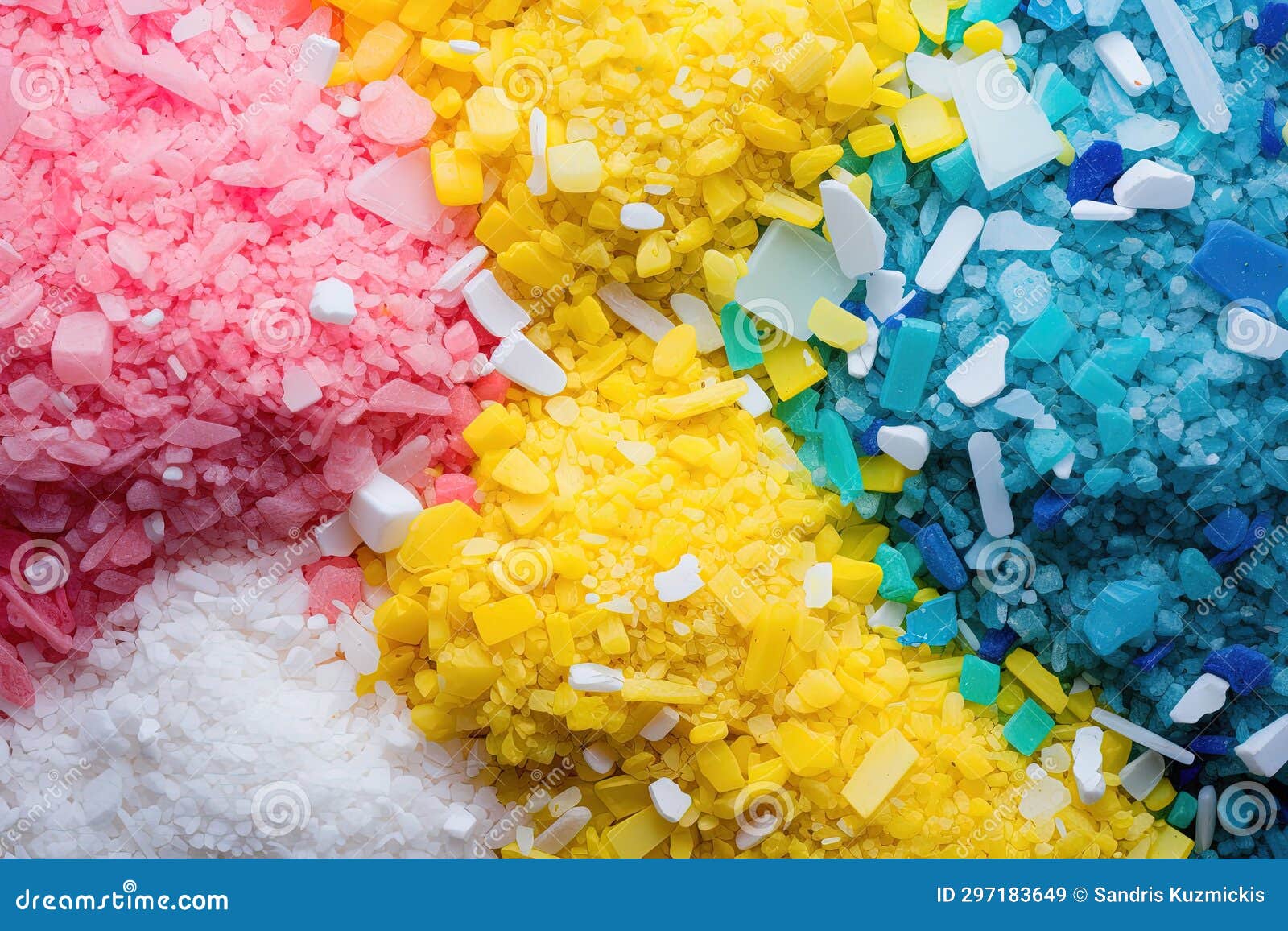 Recycled Plastic Granules with Mixed Colors. Generative AI Stock Image ...