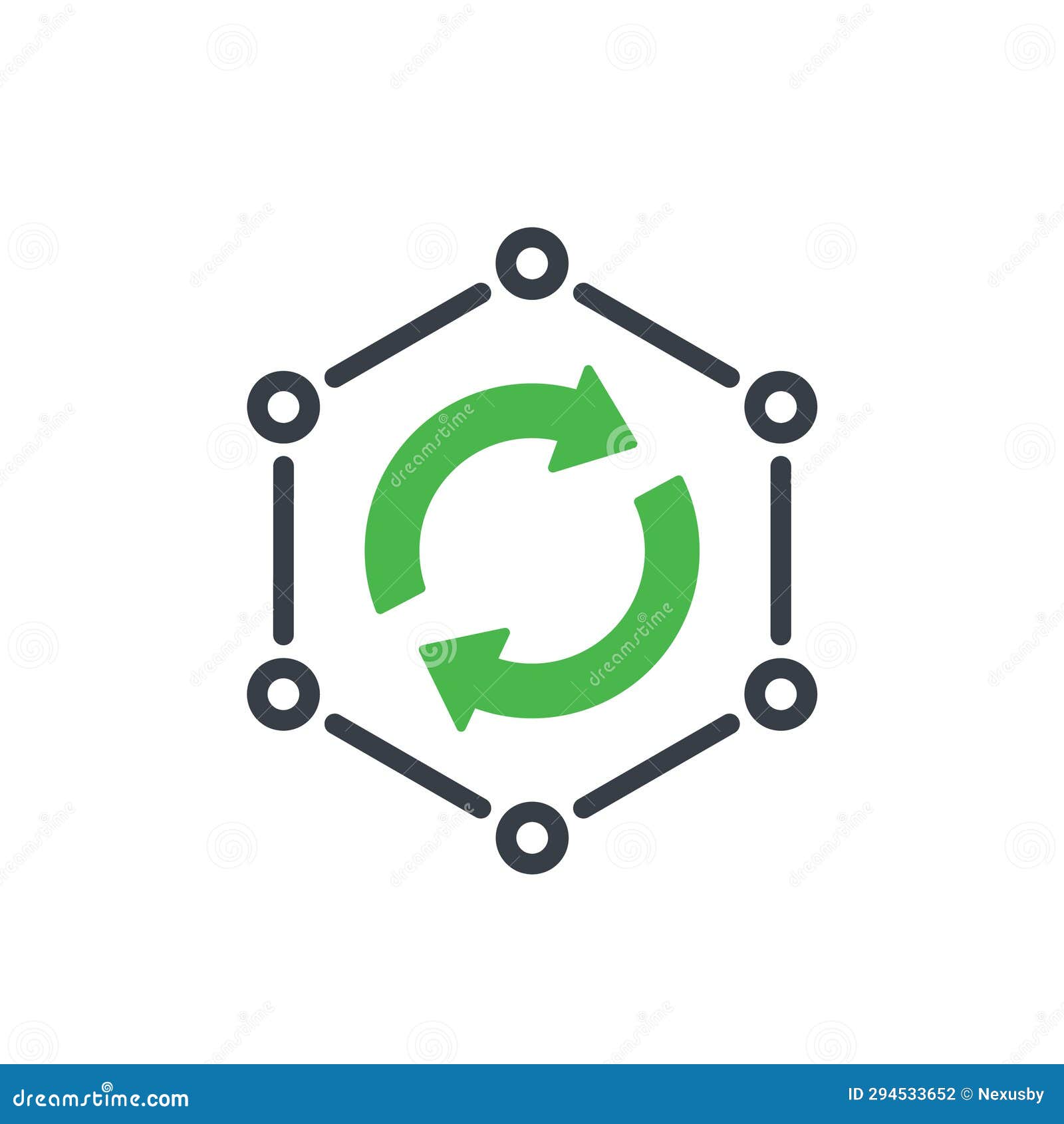 Polymer Icon With A Molecule Vector Illustration | CartoonDealer.com ...