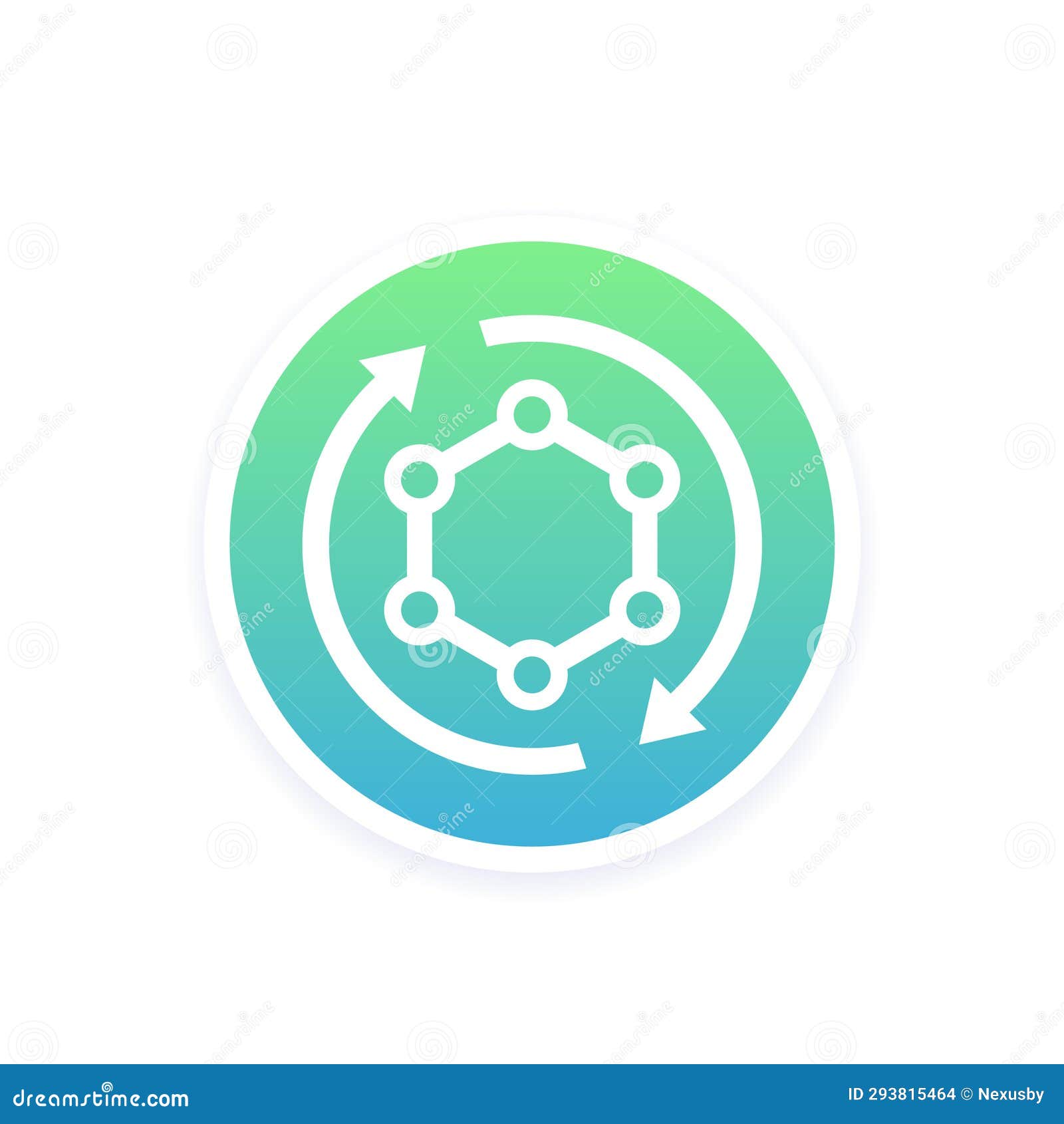 Polymer Icon With A Molecule Vector Illustration | CartoonDealer.com ...
