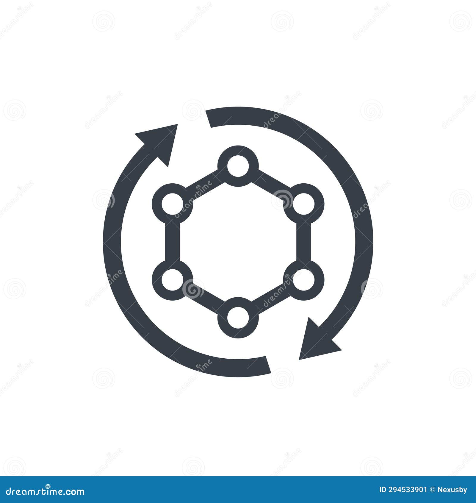 Polymer Icon With A Molecule Vector Illustration | CartoonDealer.com ...