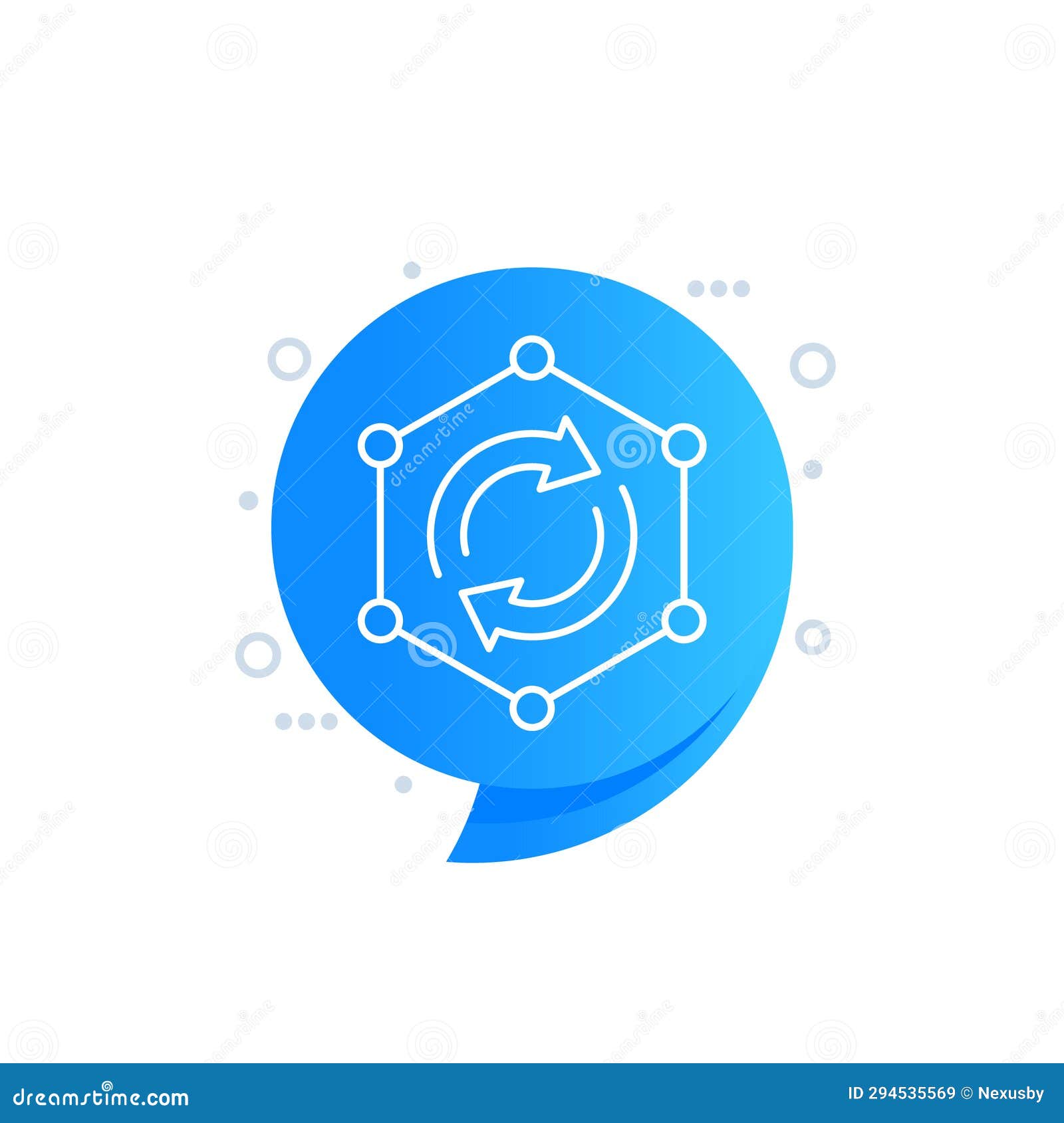 Polymer Icon With A Molecule Vector Illustration | CartoonDealer.com ...