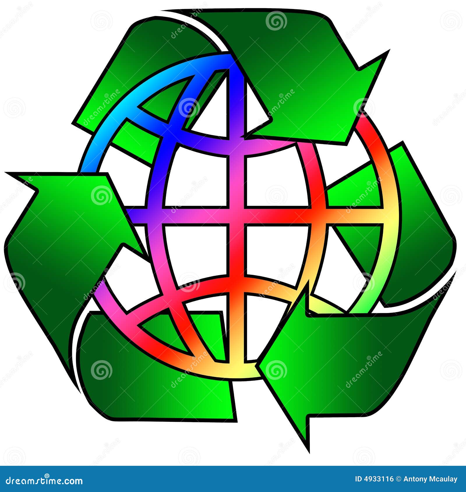 Rainbow Of Recycling Symbols Stock Photo | CartoonDealer.com #14182638