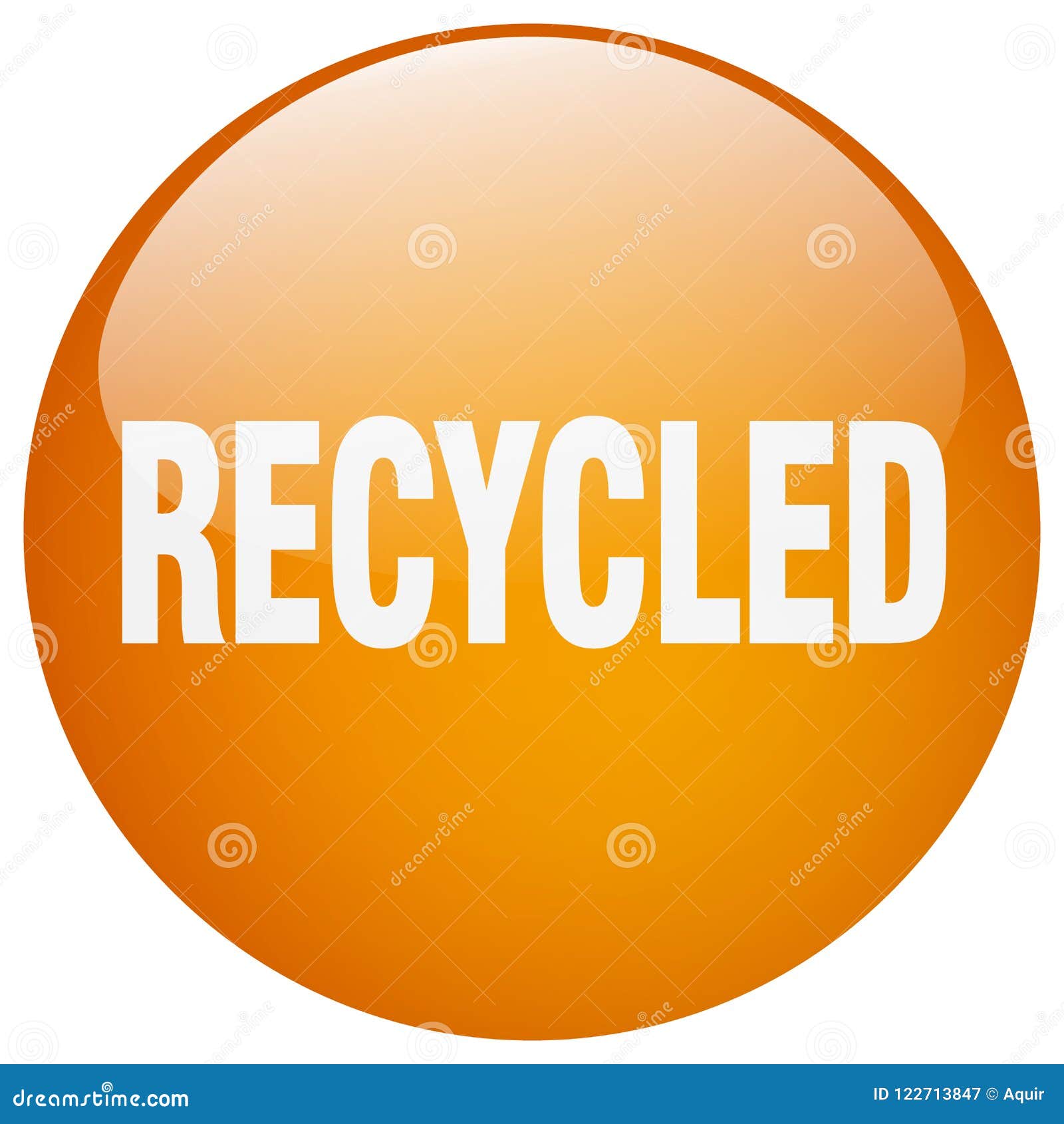 Recycled button stock vector. Illustration of badge - 122713847