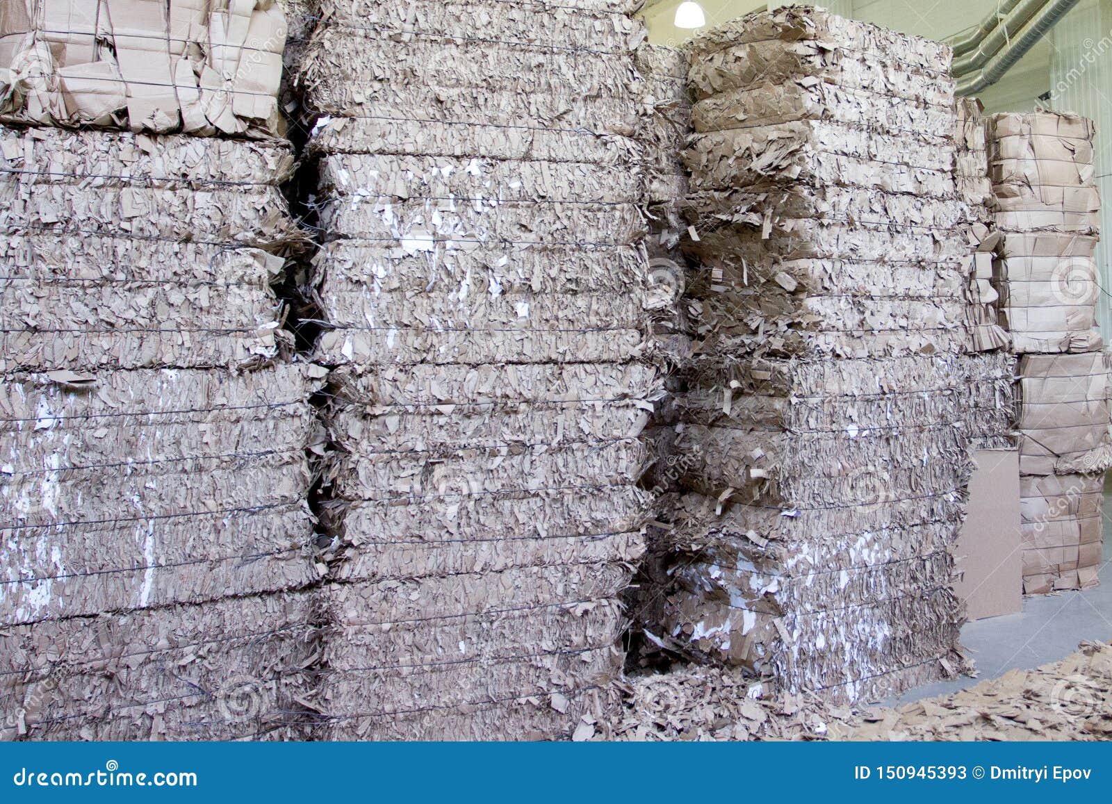 Stack Of Wastepaper Isolated On White. Paper Recycling Royalty-Free ...