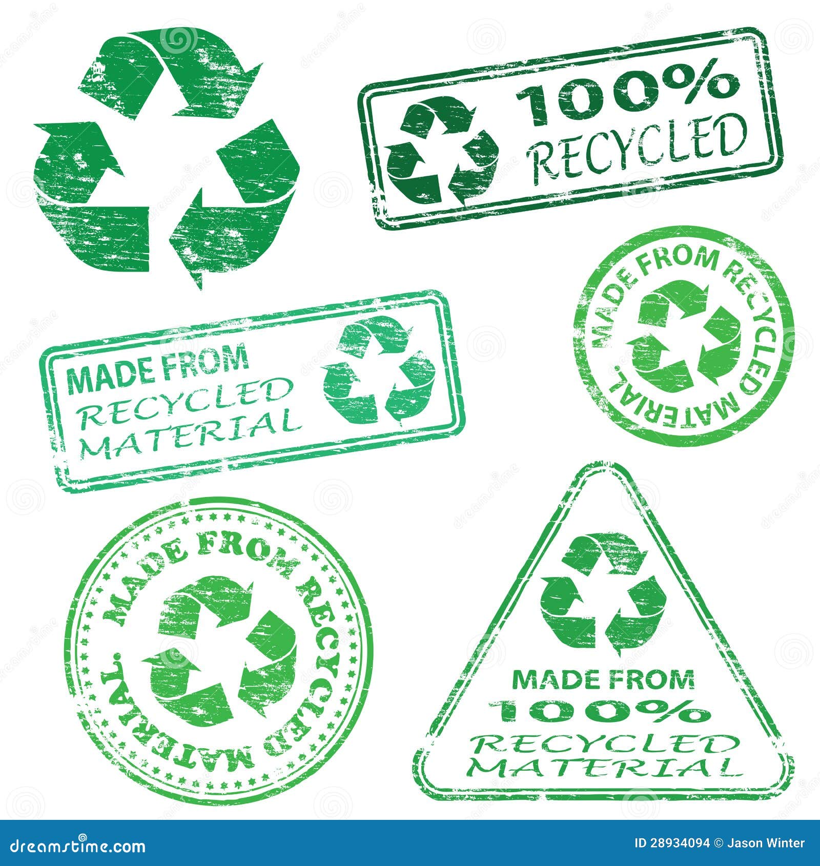 Recycled Stamps stock vector. Illustration of rubber - 28934094