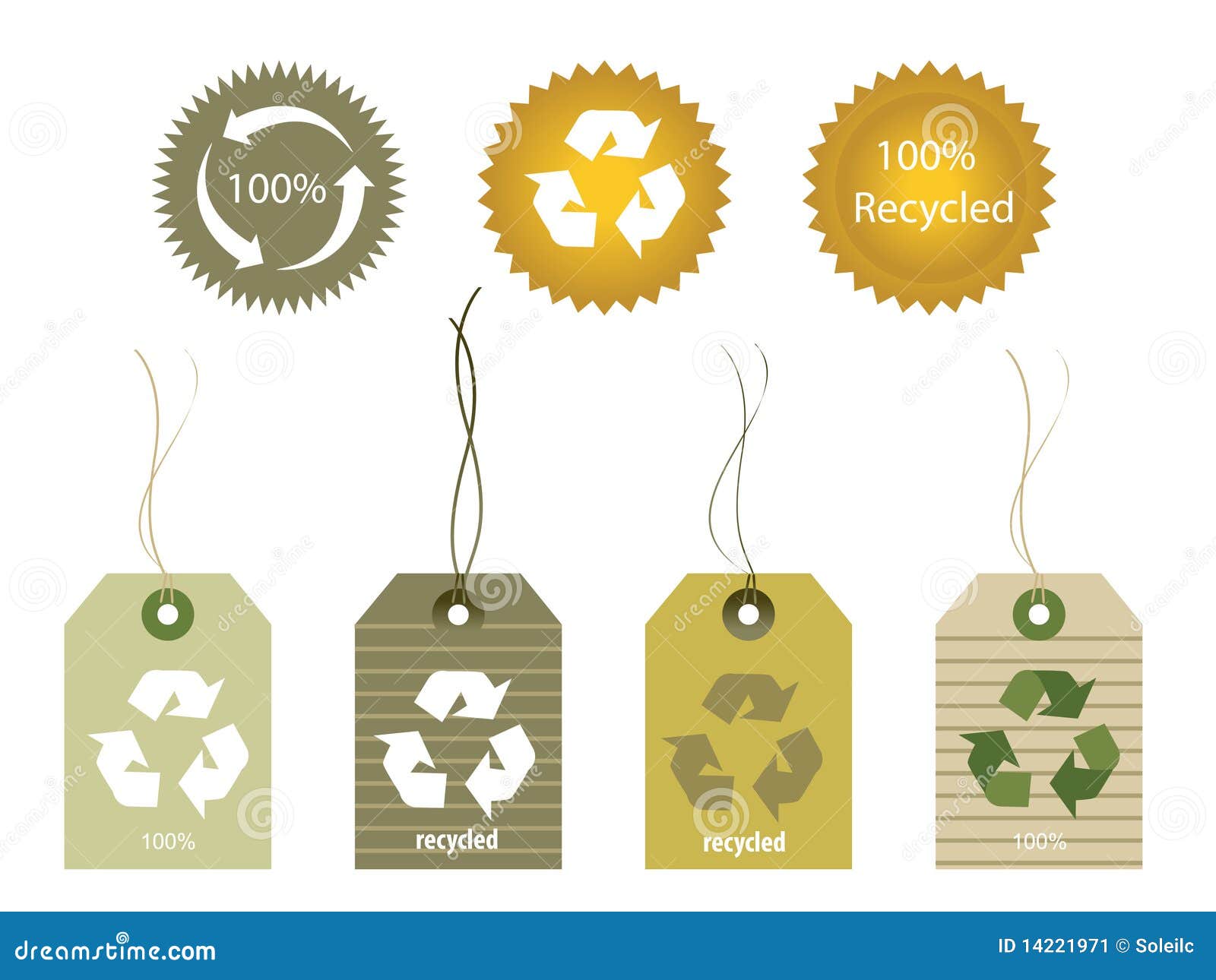 Recycled Tags stock vector. Illustration of environment - 14221971