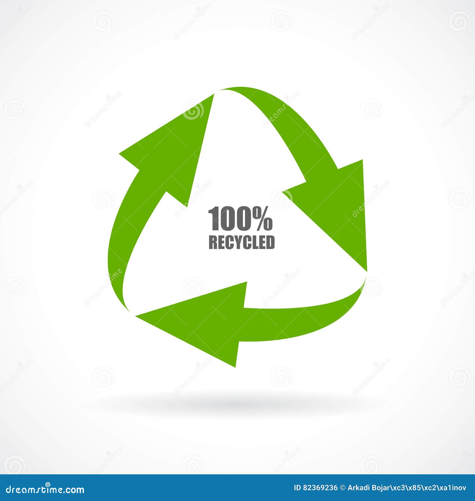 Recycled vector icon stock vector. Illustration of environment - 82369236