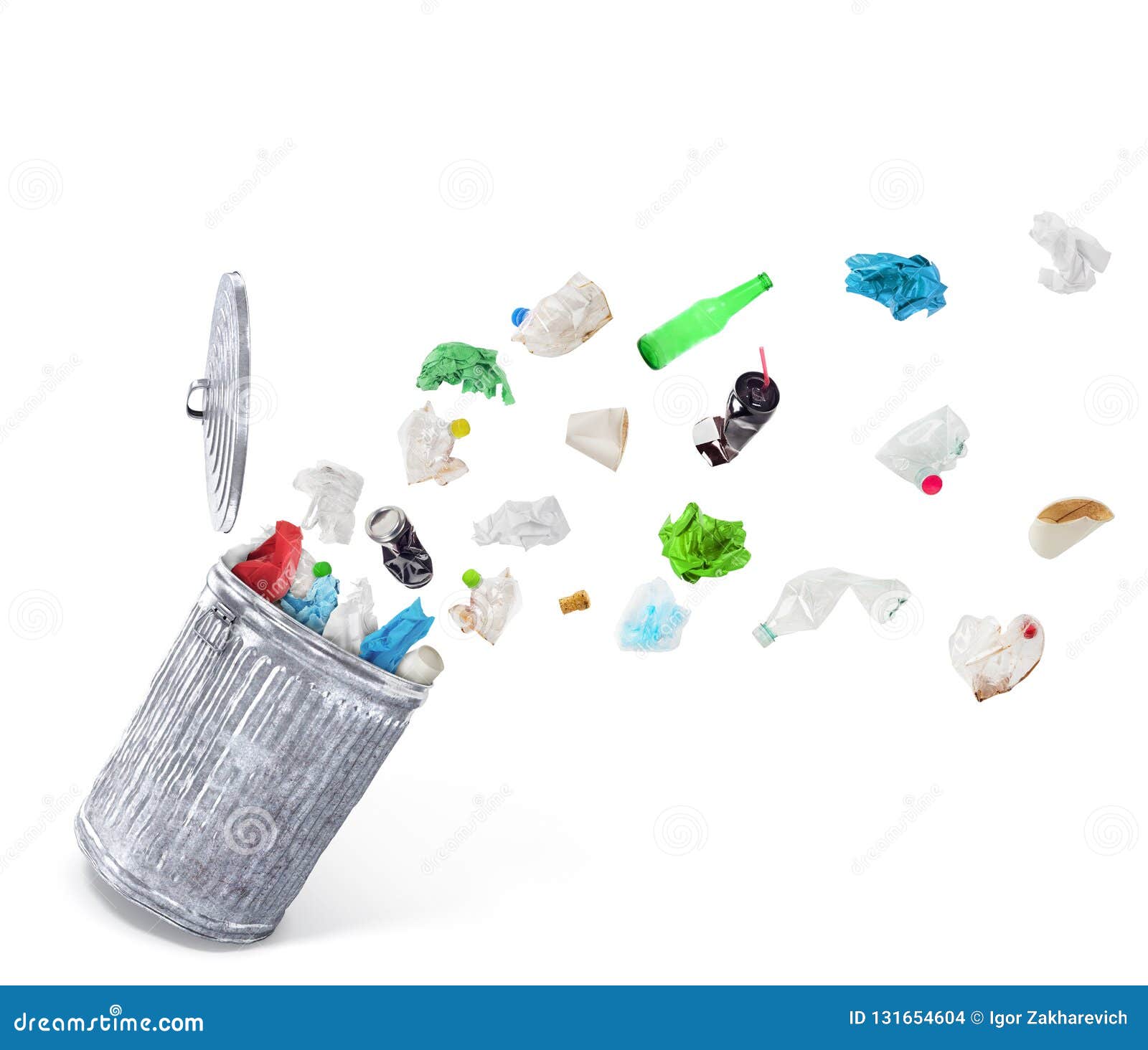 Recycleer Bak Met Niet Gesorteerd Afval Stock Foto - Image of vuilnis ...