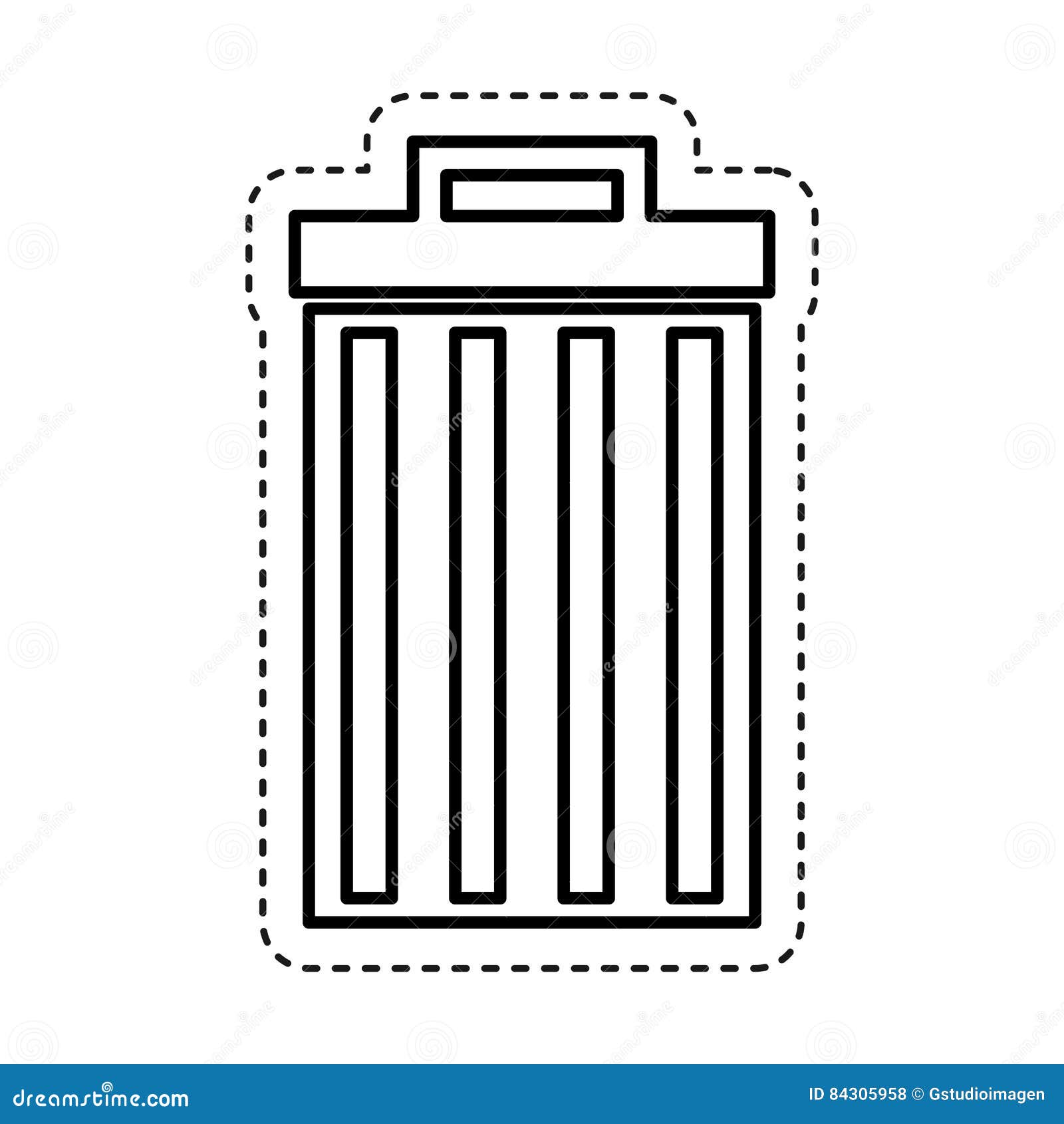 Recycleer Bak Schrappen Pictogram Stock Illustratie - Illustration of ...