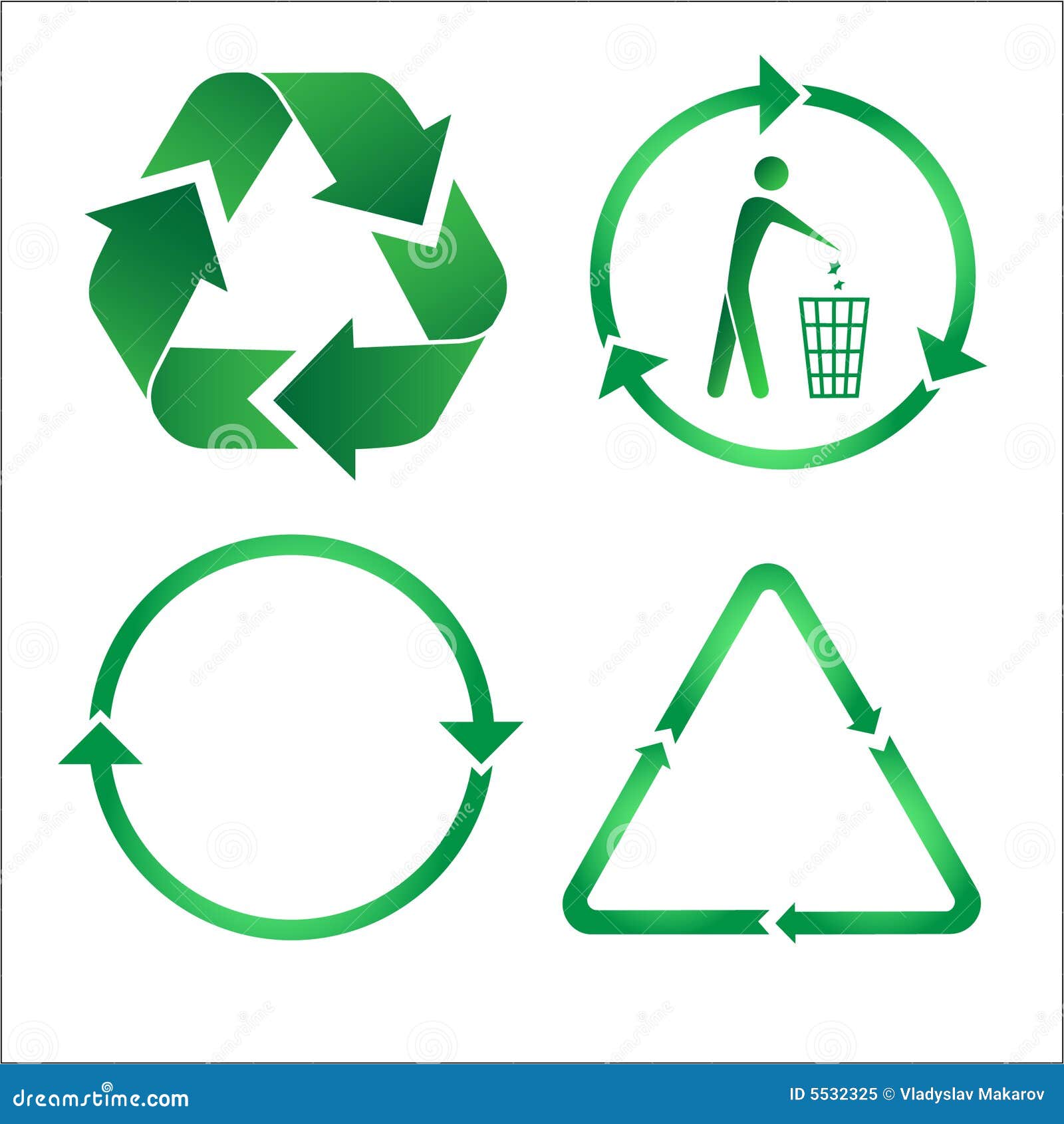 Recycleer pictogrammen vector illustratie. Illustration of achtergrond ...