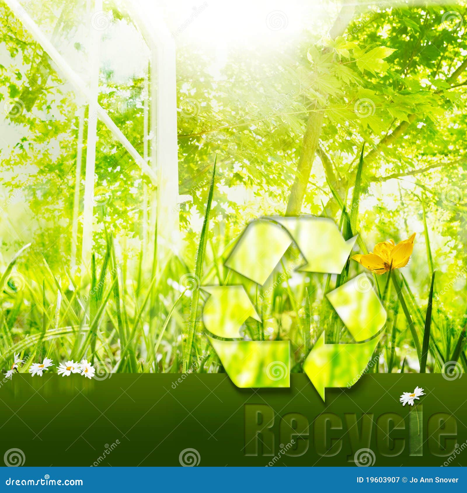 Recycleer Voor Een Schoon Milieu Stock Illustratie - Illustration of ...