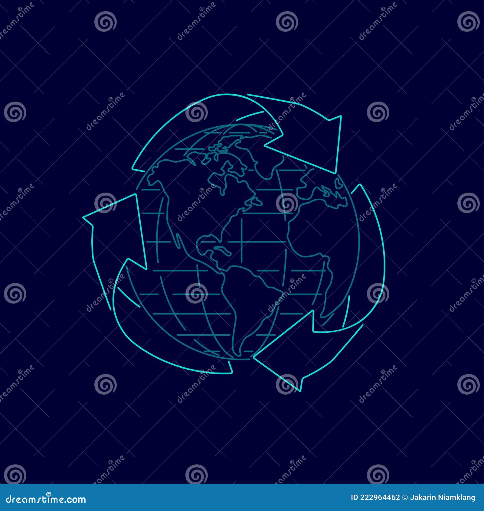 RecycleGlobe stock vector. Illustration of ecological - 222964462