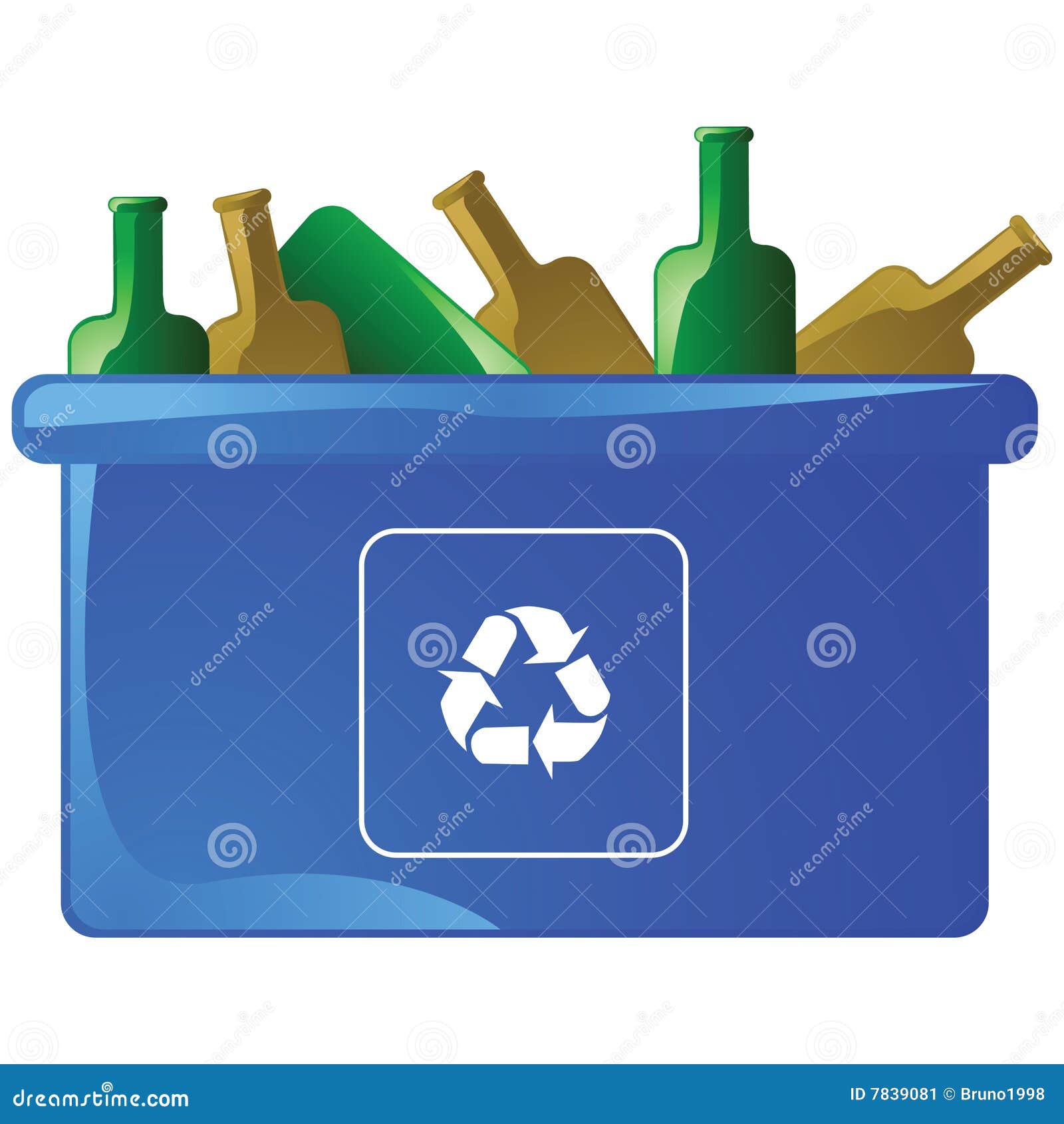 Recyclerende bak vector illustratie. Illustration of vernieuwbaar - 7839081