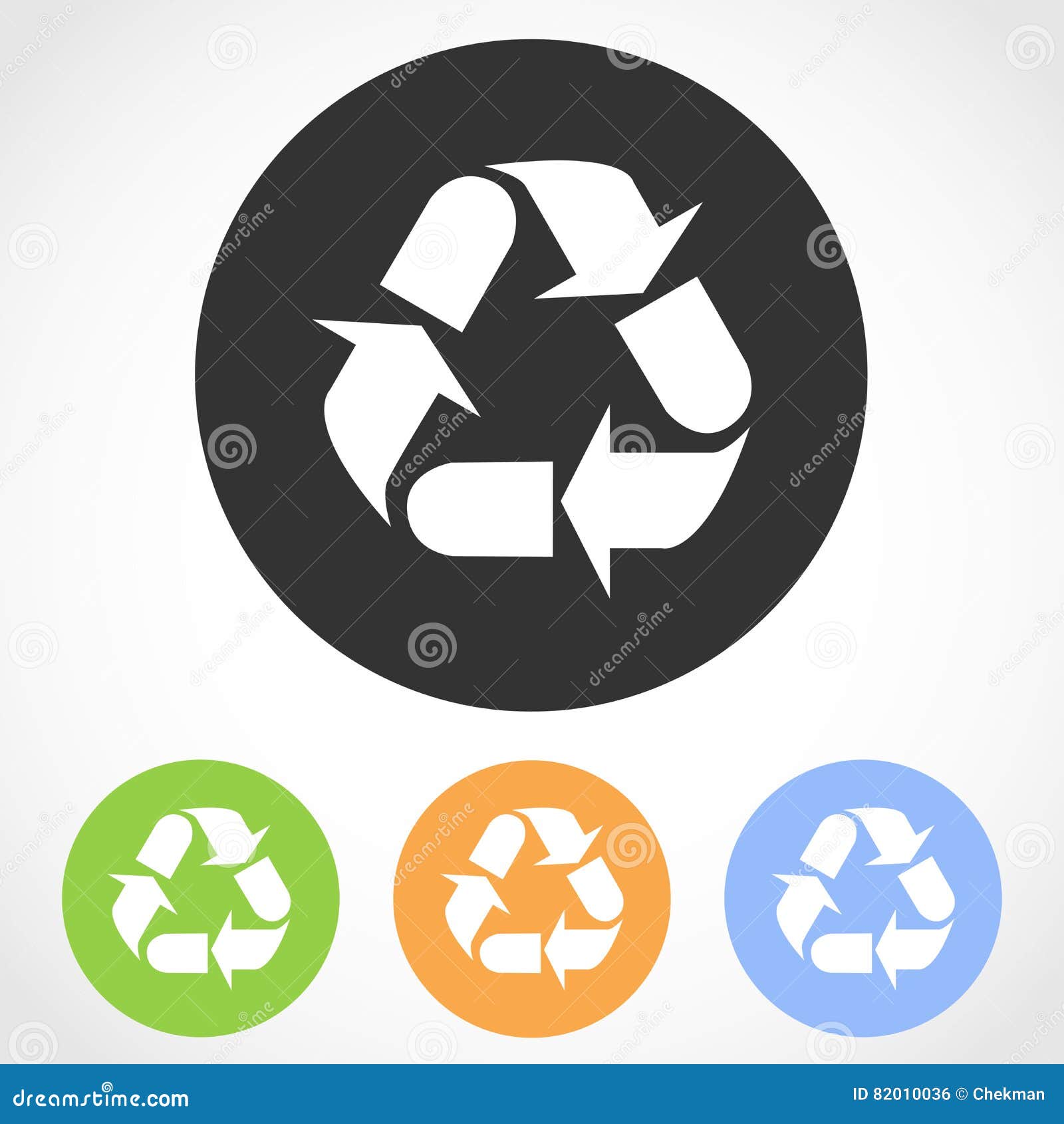 Recyclerende Pictogrammen Vector Illustratie Stock Illustratie ...