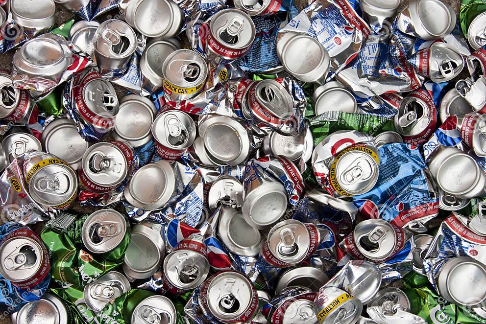 Recycling - Aluminum Drinks Cans Editorial Stock Photo - Image of reuse ...