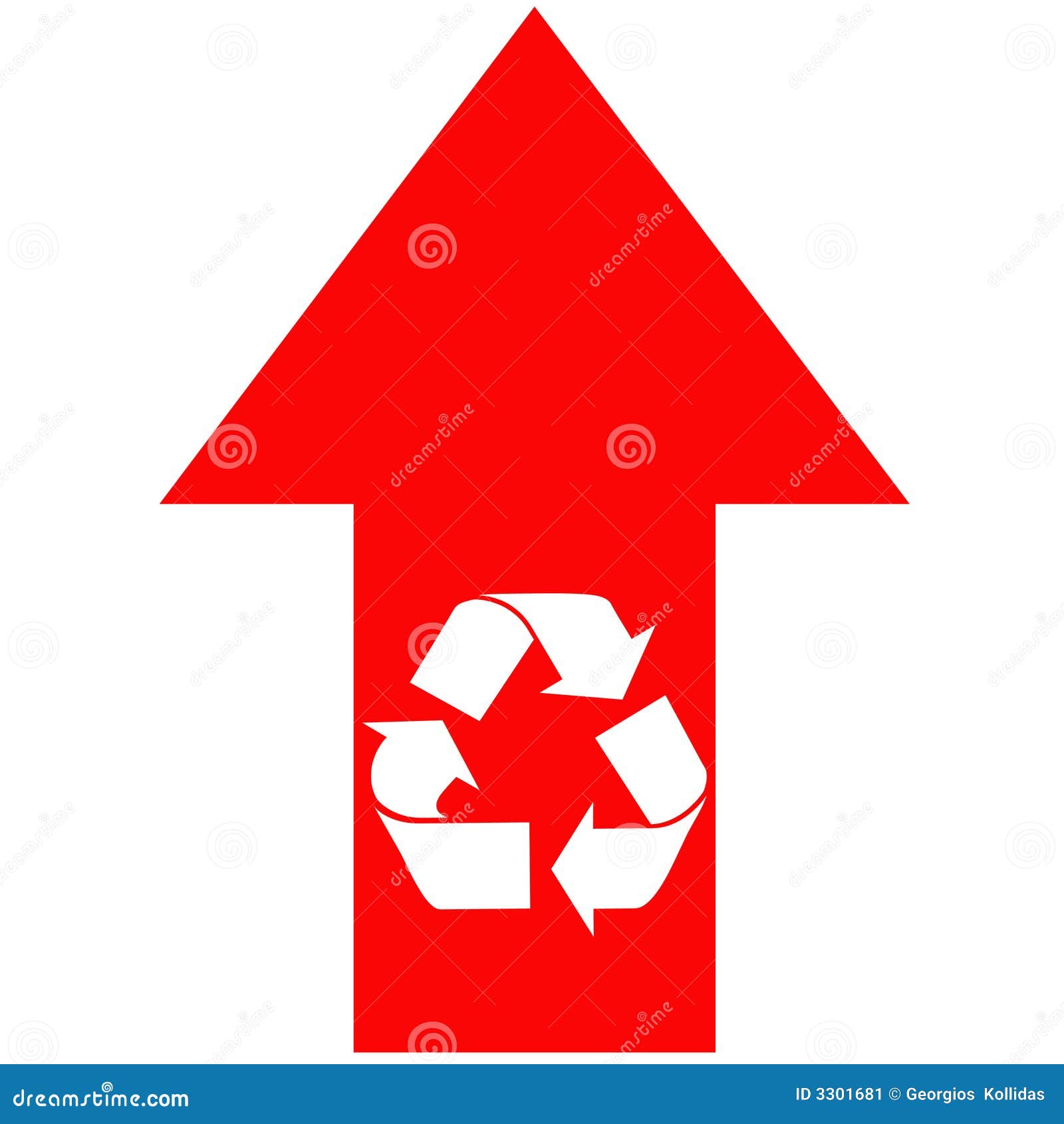 Recycling Arrow stock illustration. Illustration of environmental - 3301681