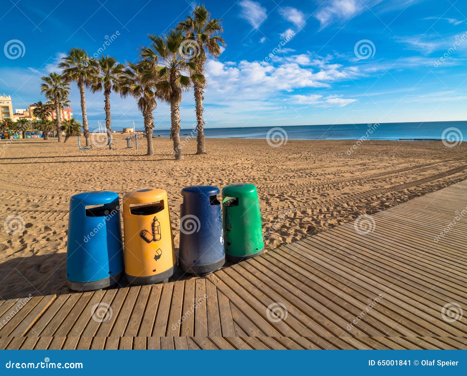 Recycling on the beach stock image. Image of disposal - 65001841