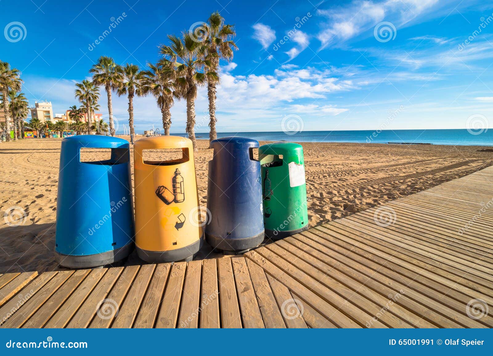Recycling on the beach stock image. Image of resort, trash - 65001991
