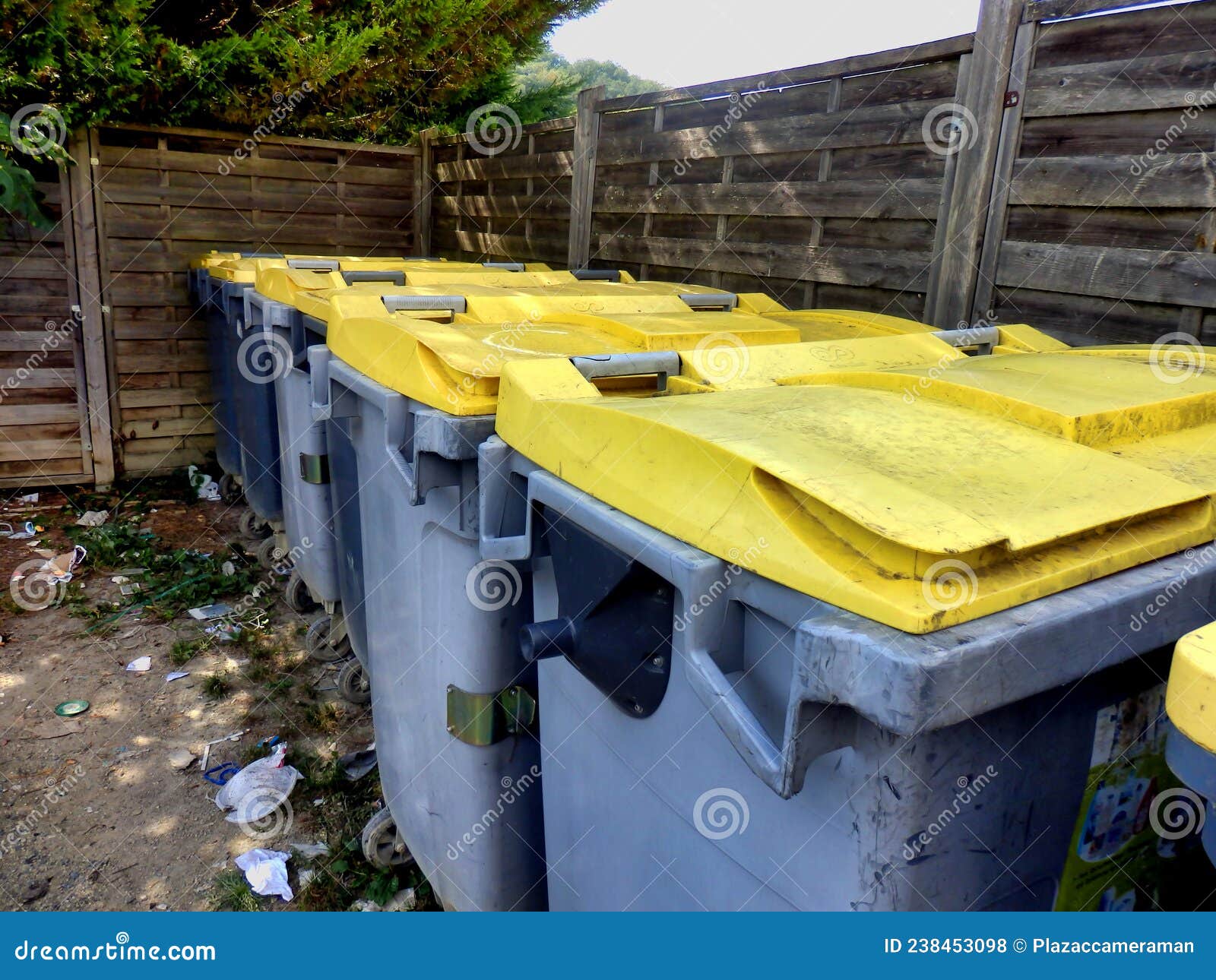 Recycling Bin Compound stock photo. Image of dump, dumpster - 238453098