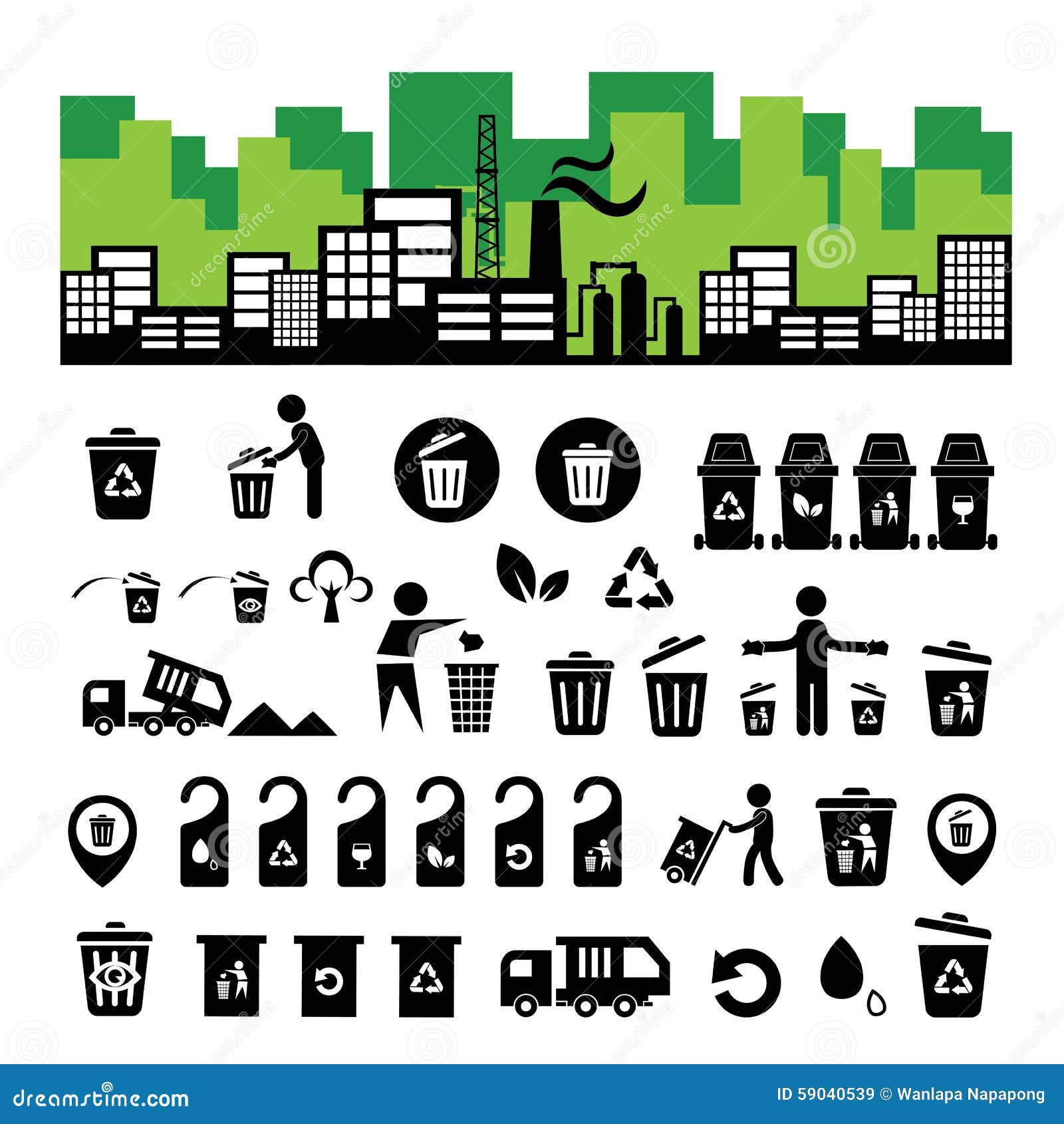 Recycling Icon, Logo Isolated On White Background. Recycle Logo In In ...