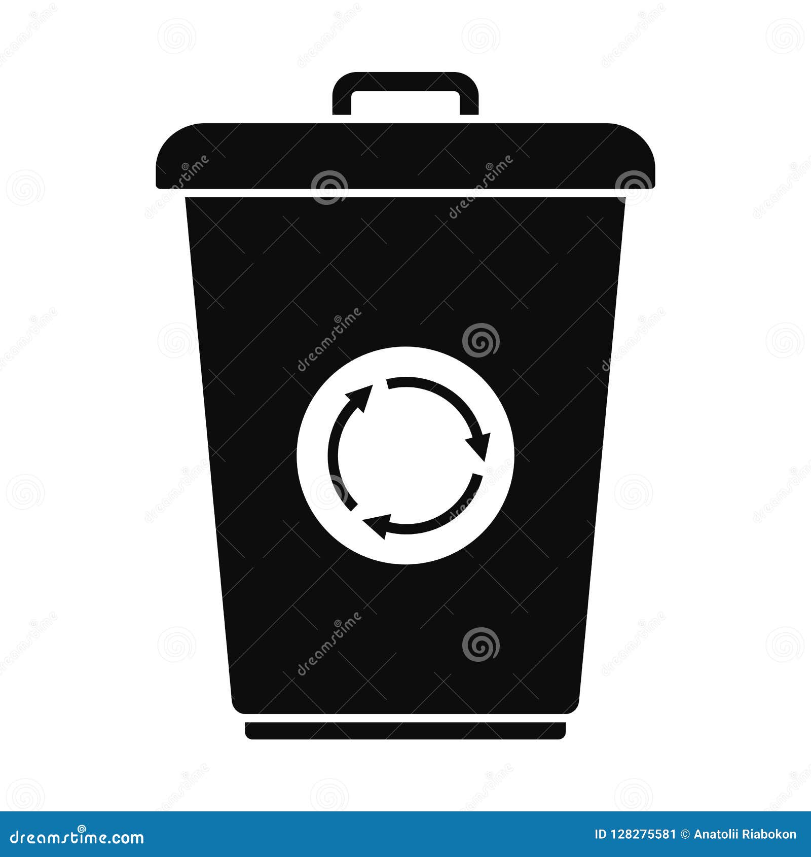 Recycling Bin Icon, Simple Style Stock Vector - Illustration of neat ...