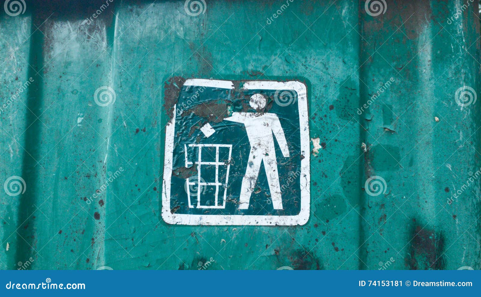 Recycling bin sign stock image. Image of shot, environment - 74153181