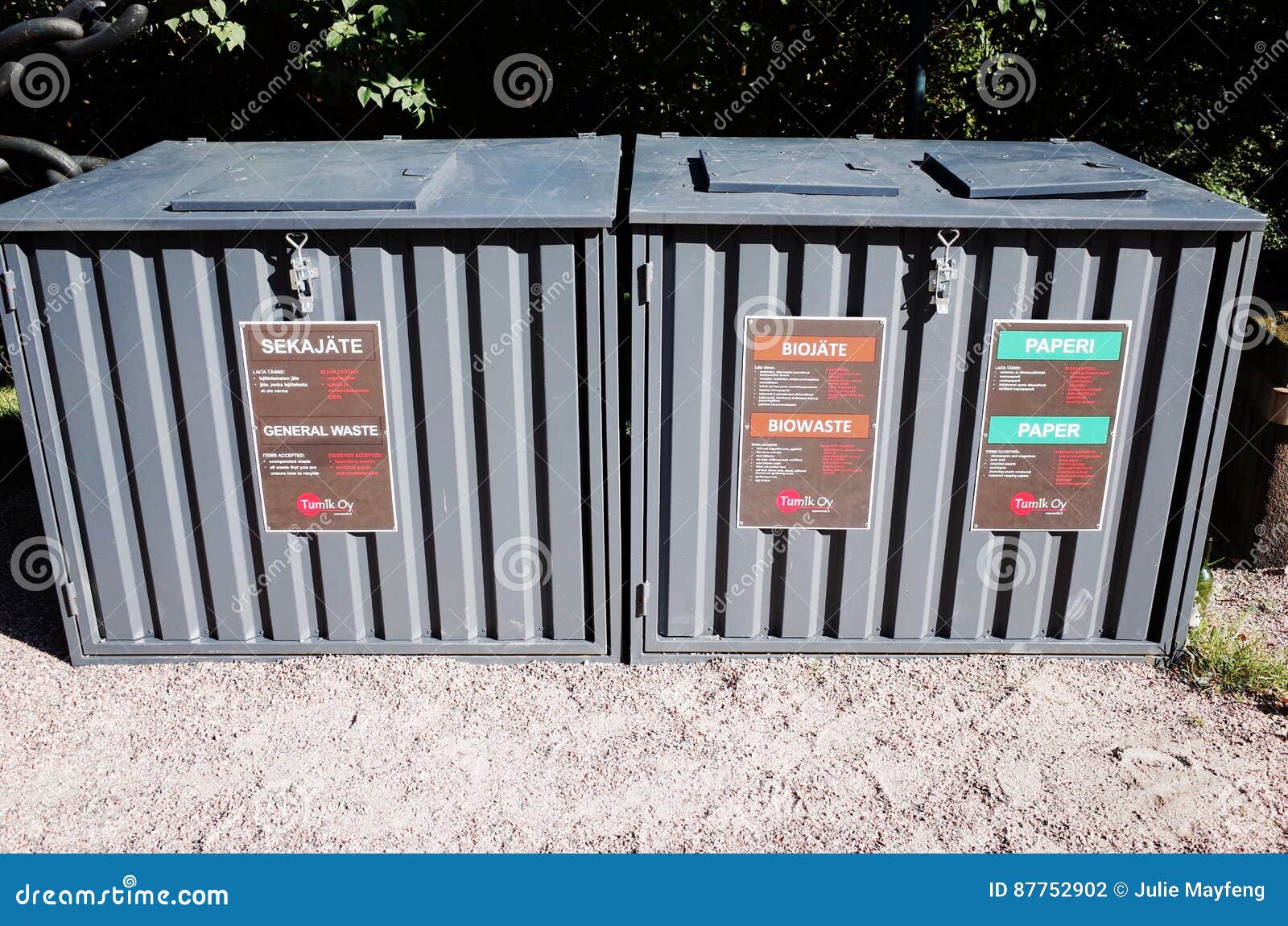 Recycling Bin in Suomenlinna, HELSINKI Editorial Photography - Image of ...