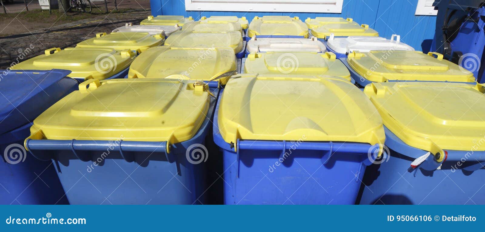 Recycling Bins, Bremen, Germany Stock Photo - Image of container, waste ...