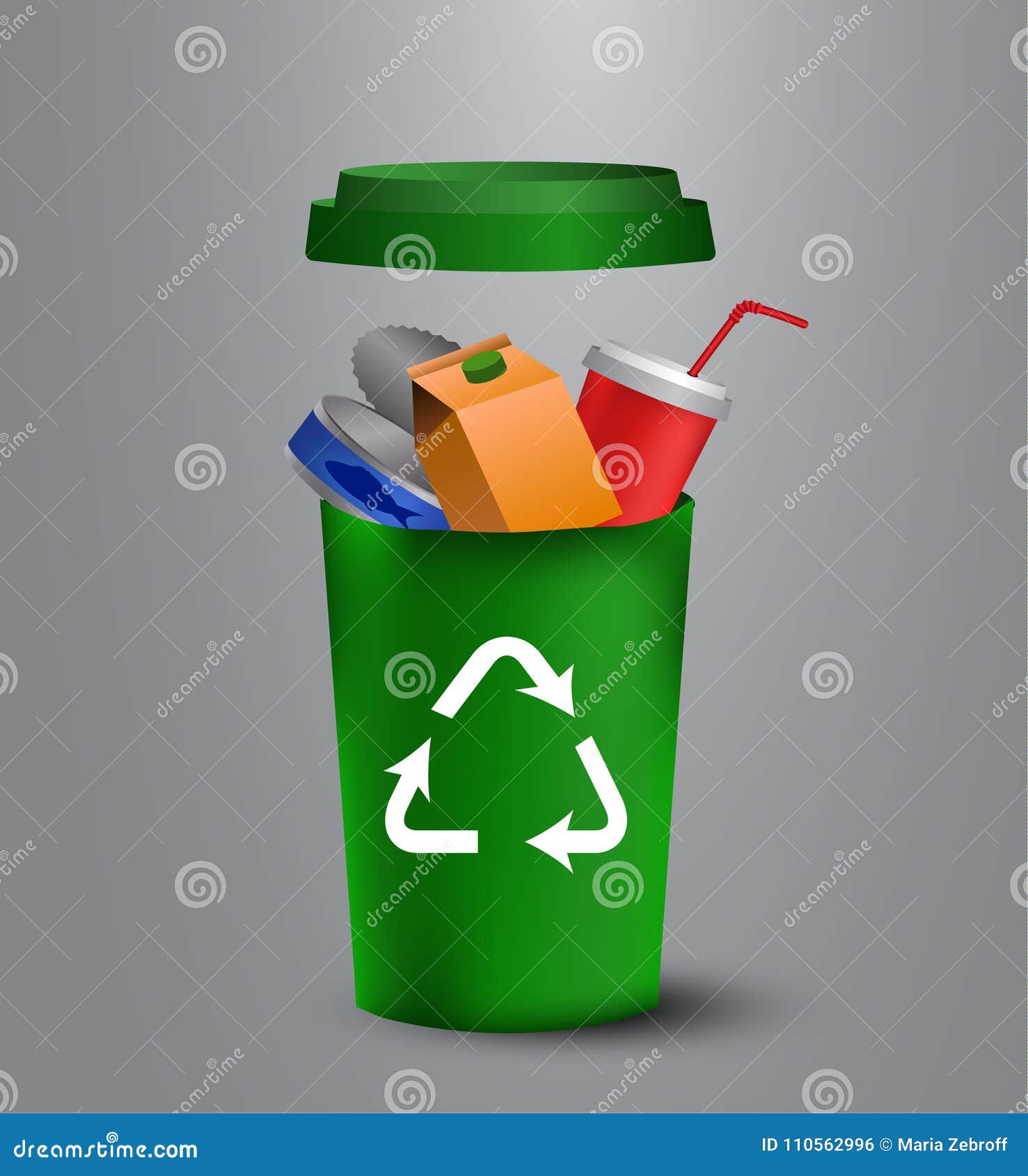 Recycling Bins Illustration Stock Vector - Illustration of waste ...