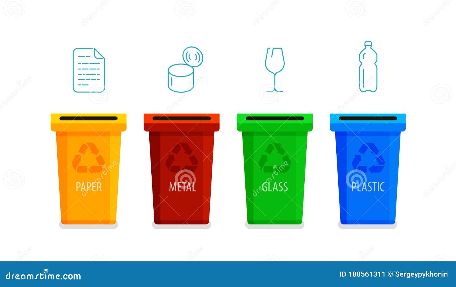 Infographic Recycling Template. Icons In Different Colors. Include ...