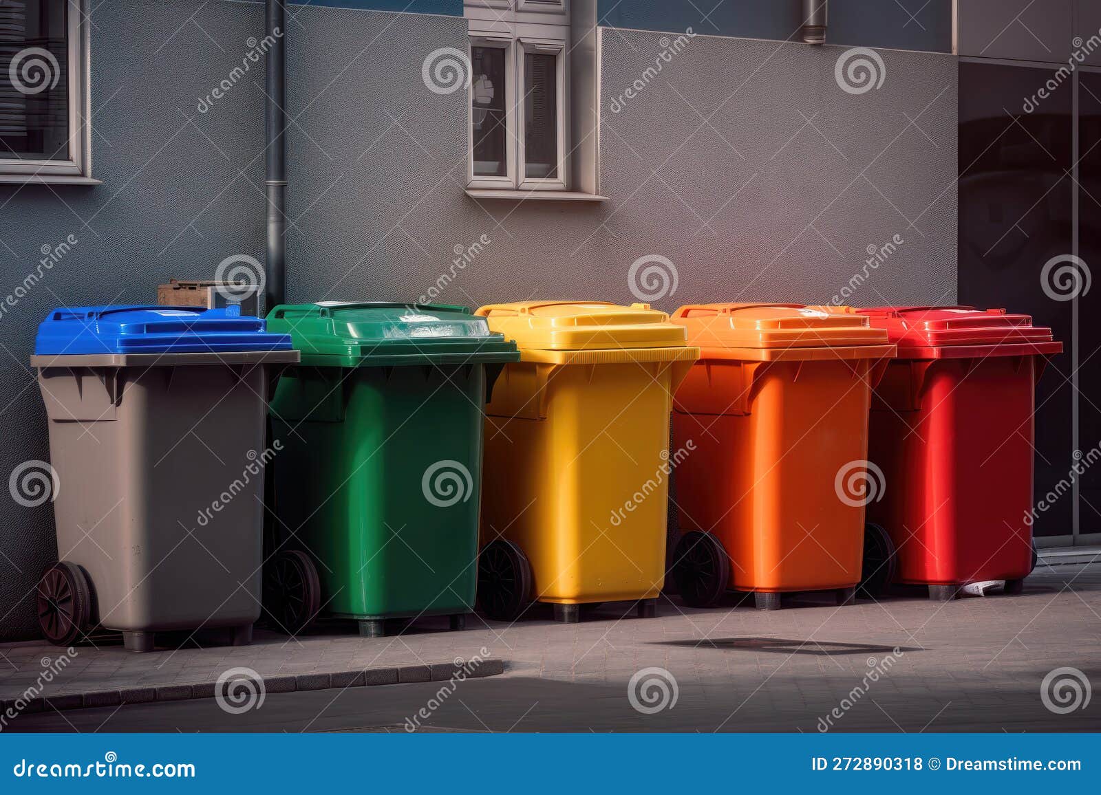 Recycling Bins and Waste Segregation. AI Generated Stock Illustration ...