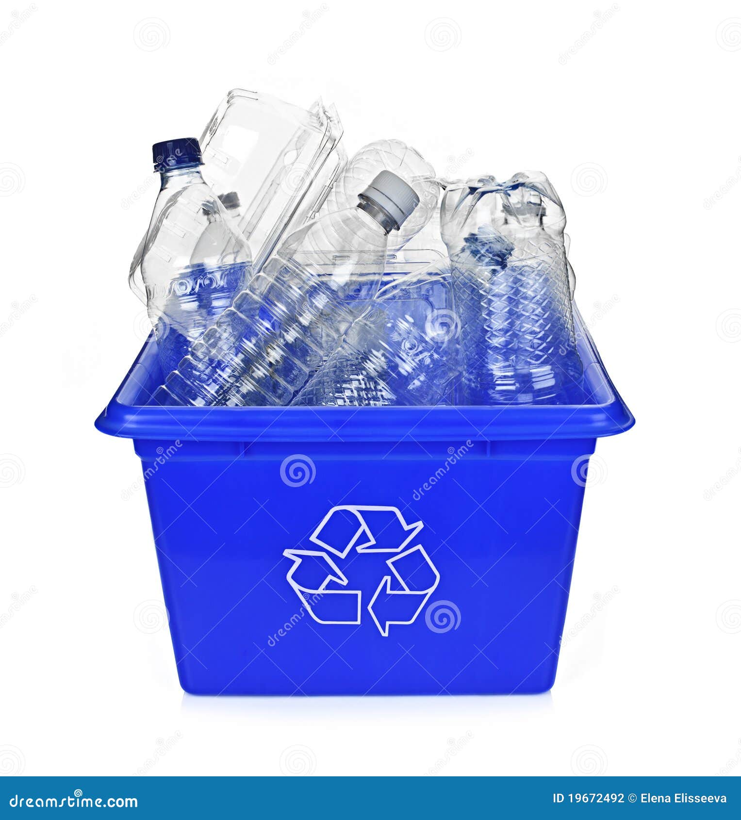 Recycling blue box stock photo. Image of clear, symbol - 19672492