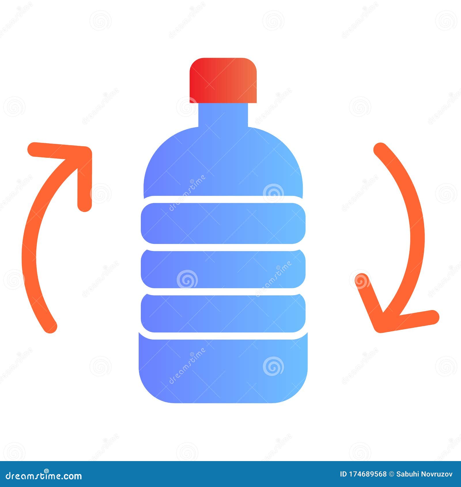 Recycling Bottle Thin Line Icon. Container With Recycle Sign Vector ...