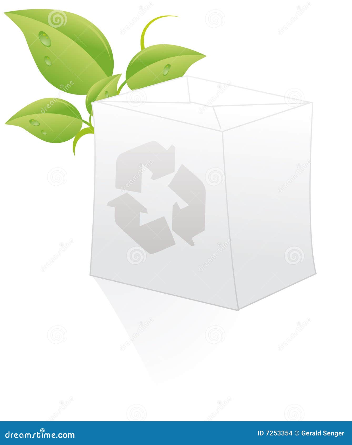 Recycling Box stock vector. Illustration of buttons, curve - 7253354