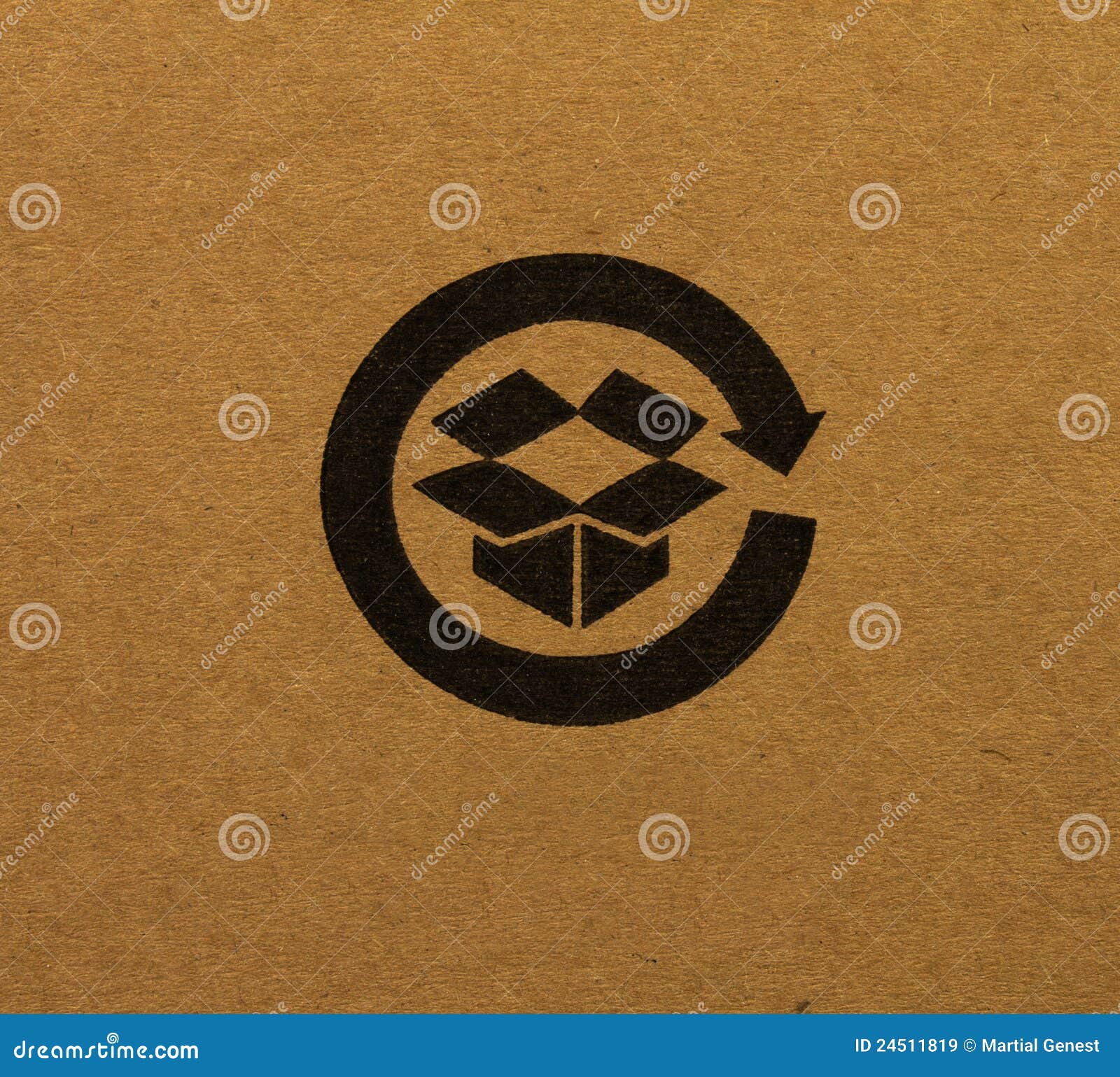 Recycling box logo stock image. Image of textured, printed - 24511819