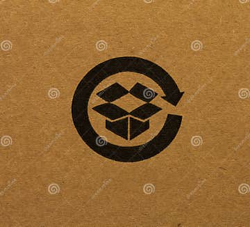 Recycling box logo stock image. Image of textured, printed - 24511819